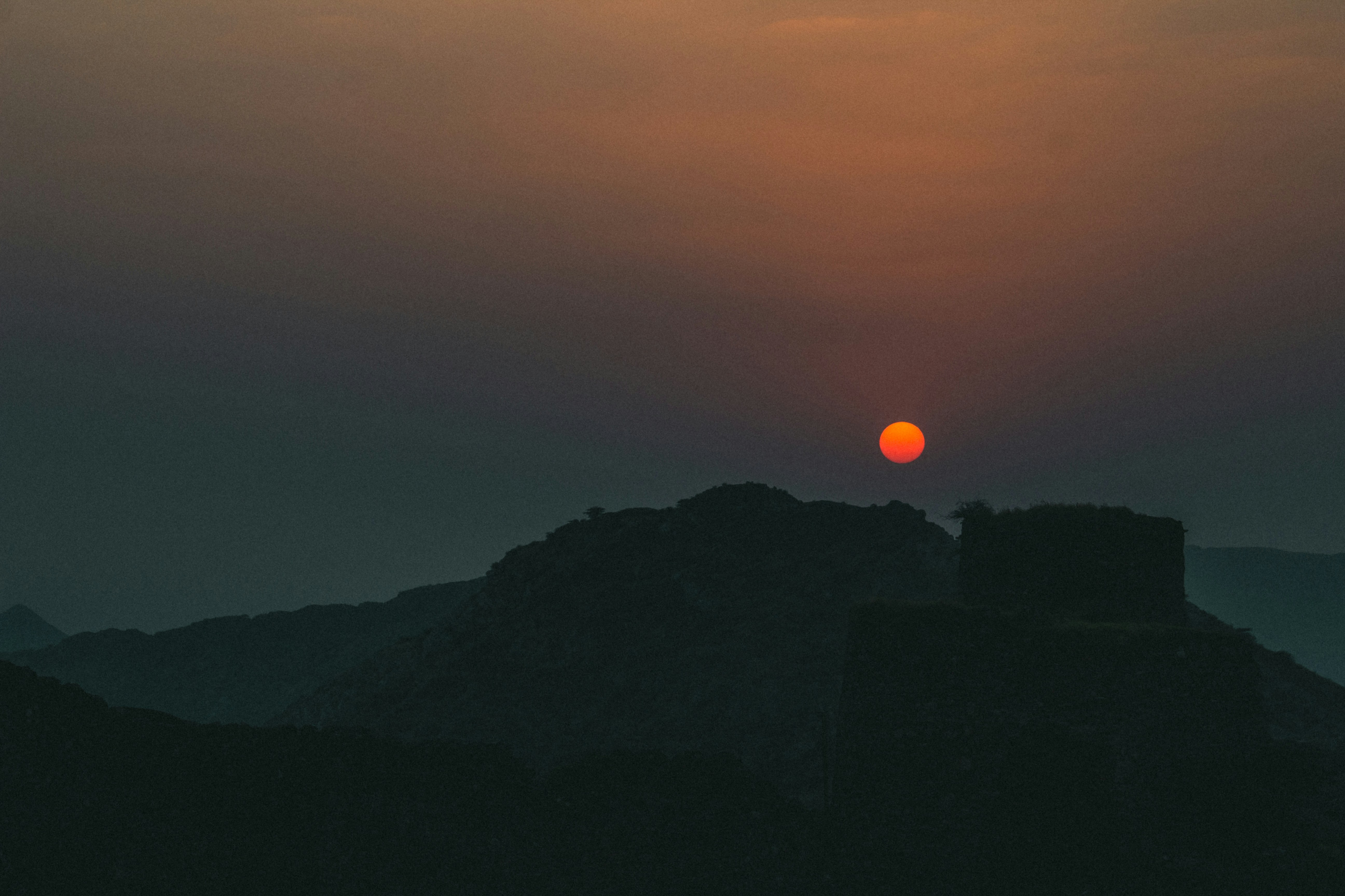 Twilight Over Rugged Peaks