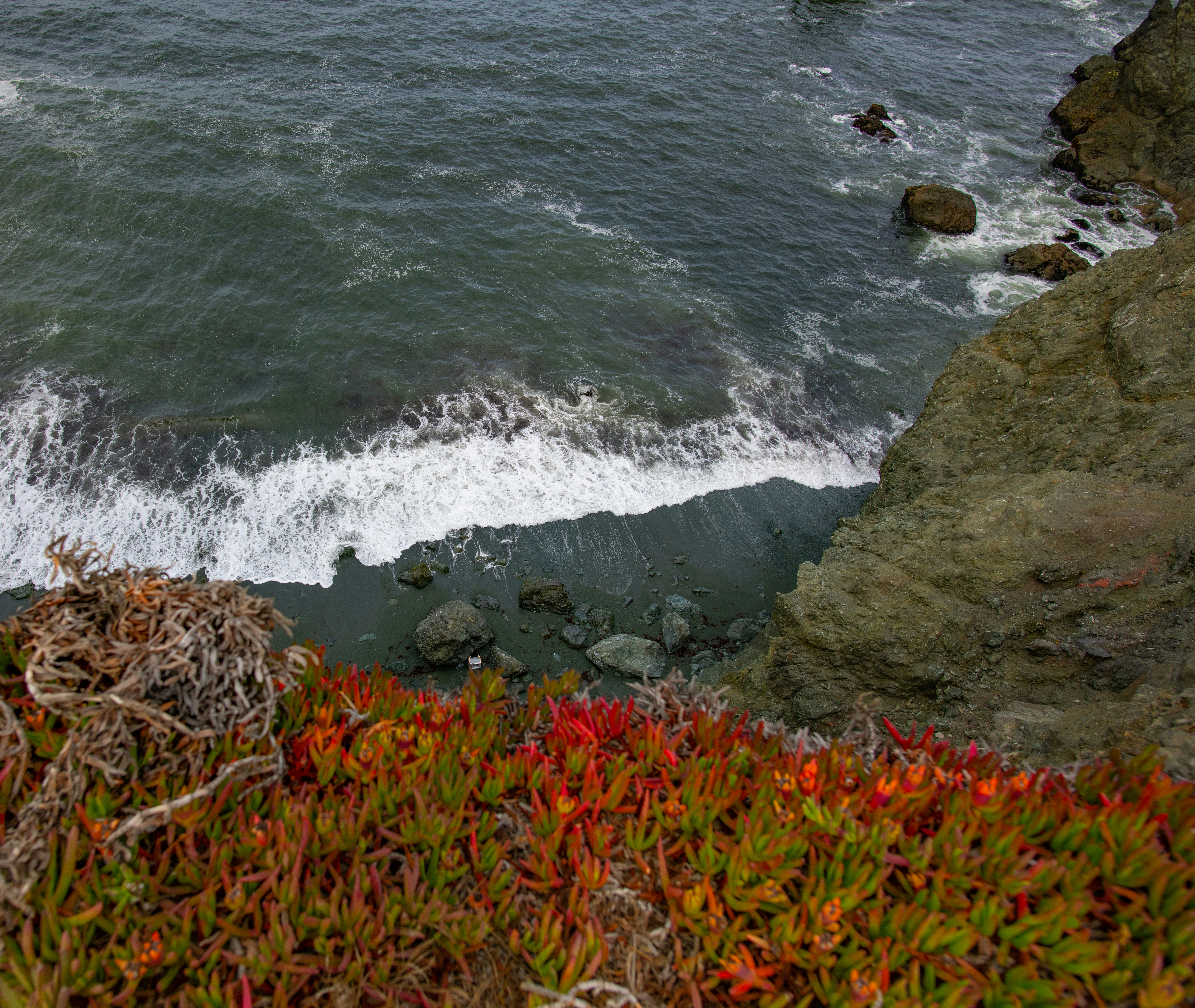 Scarlet Verge Over Turbulent Tide