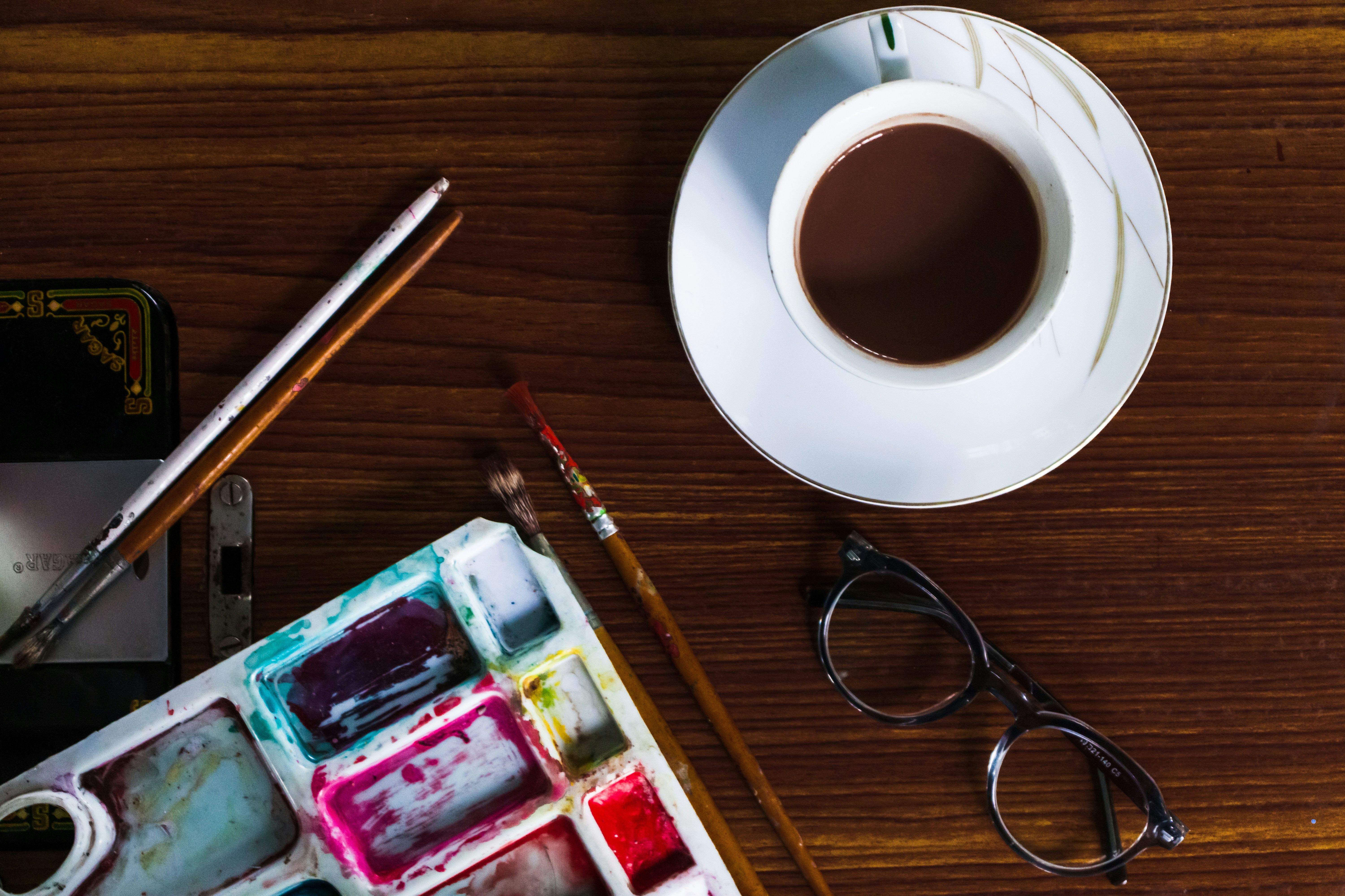 Tea and Color: A Quiet Studio Table