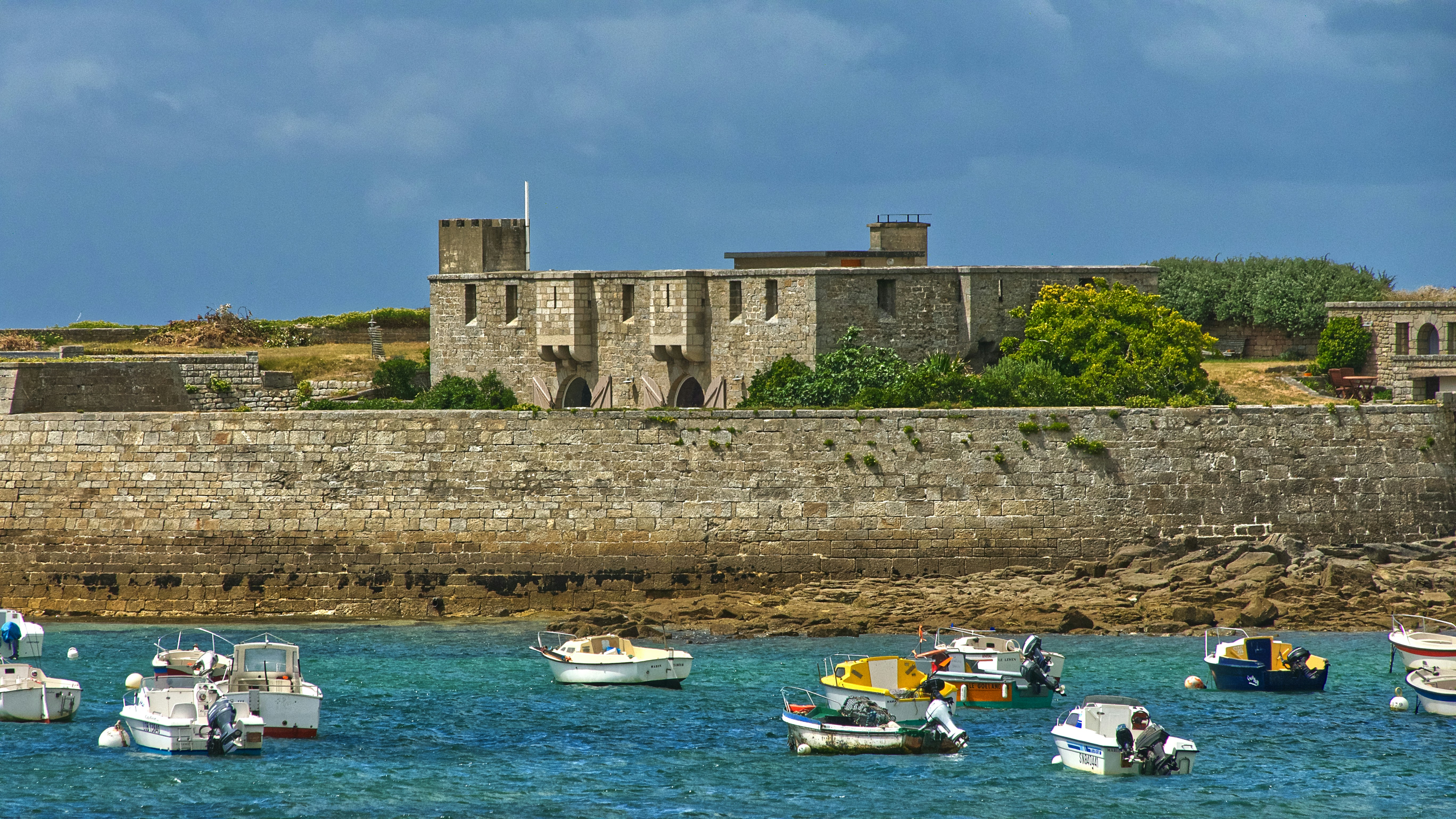 Harbor Bastion: Stone Walls Meet a Turquoise Sea