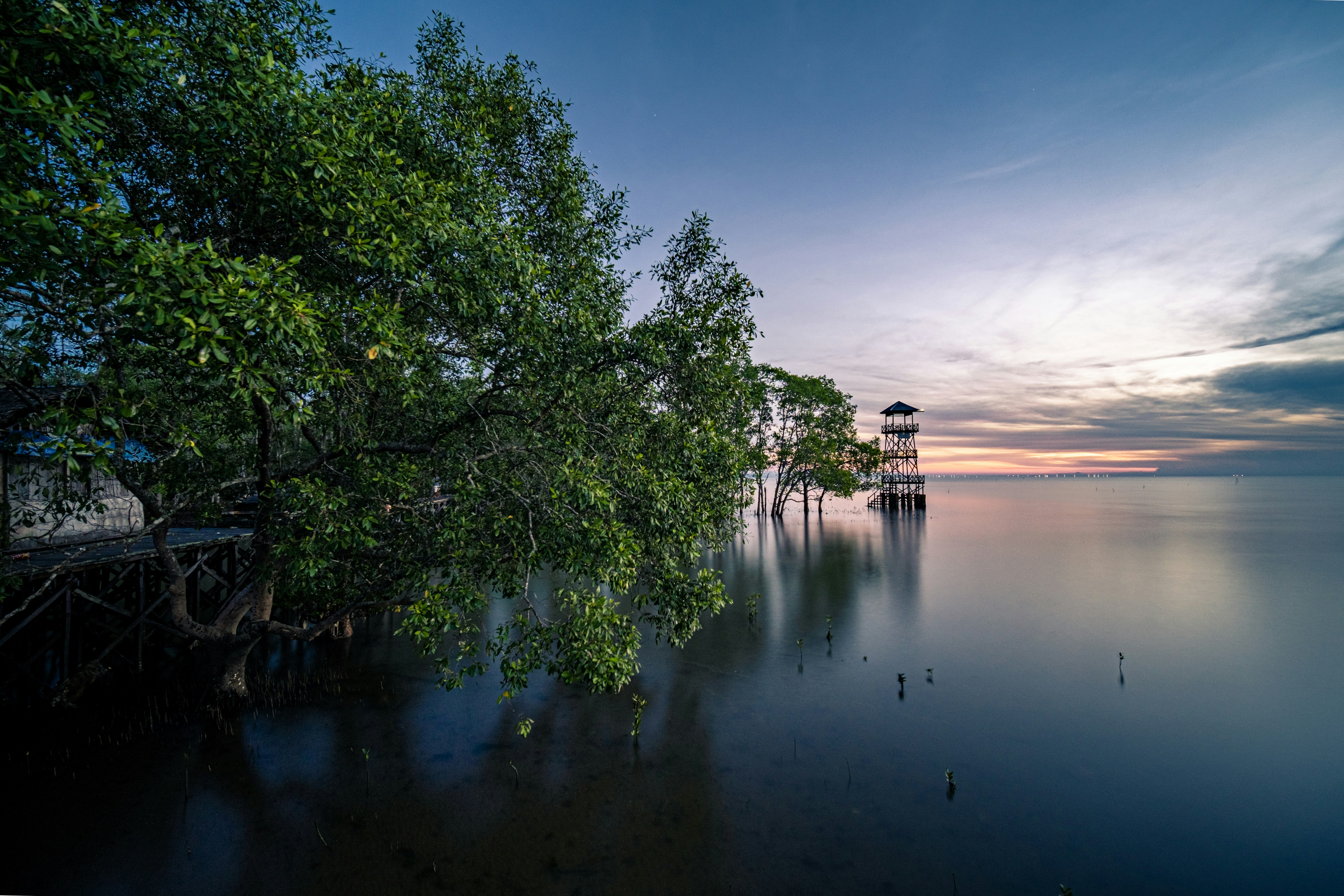 Tranquil Waters at Dawn's Edge