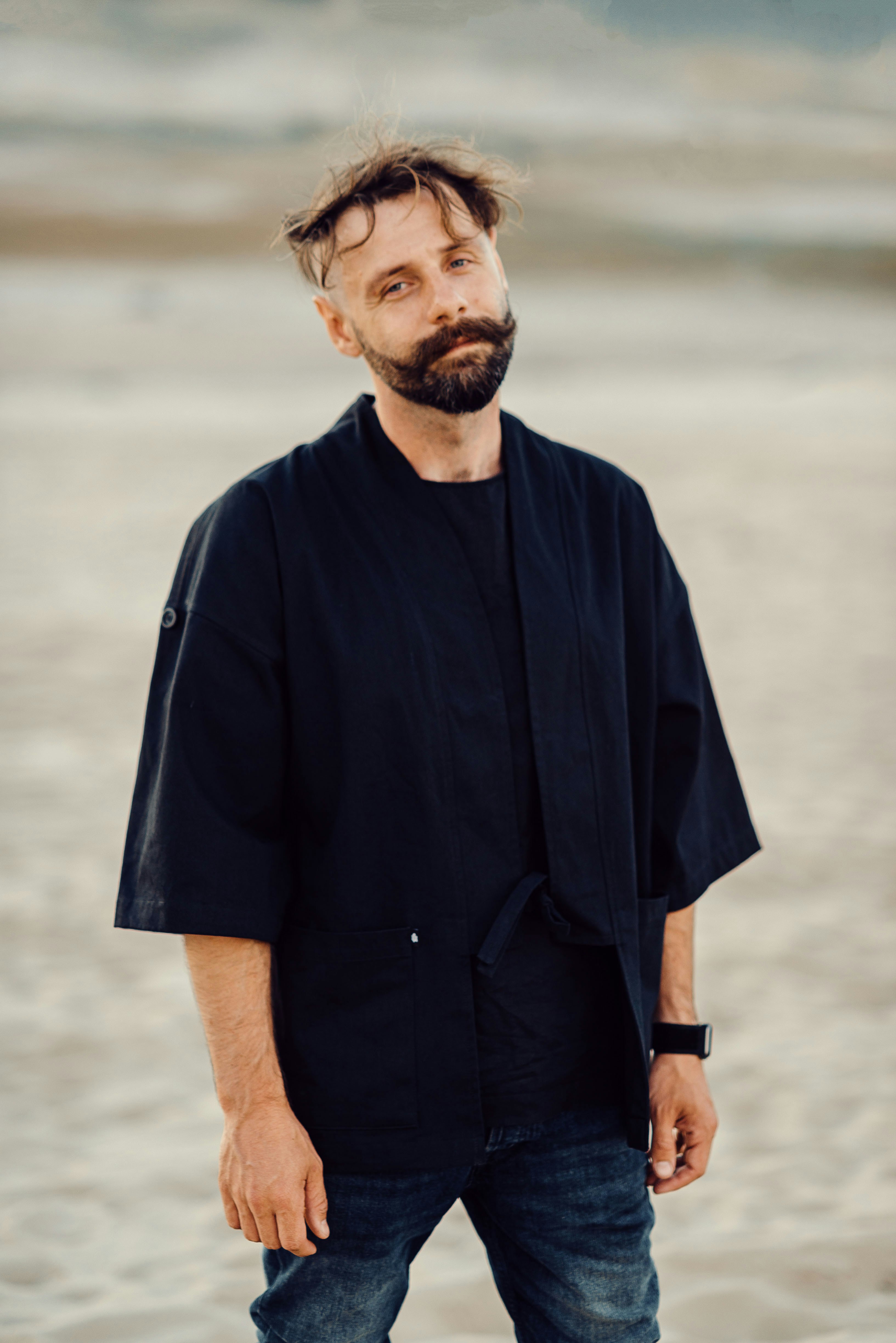 Portrait on the Dunes: A Quiet Barista of Wind and Waves