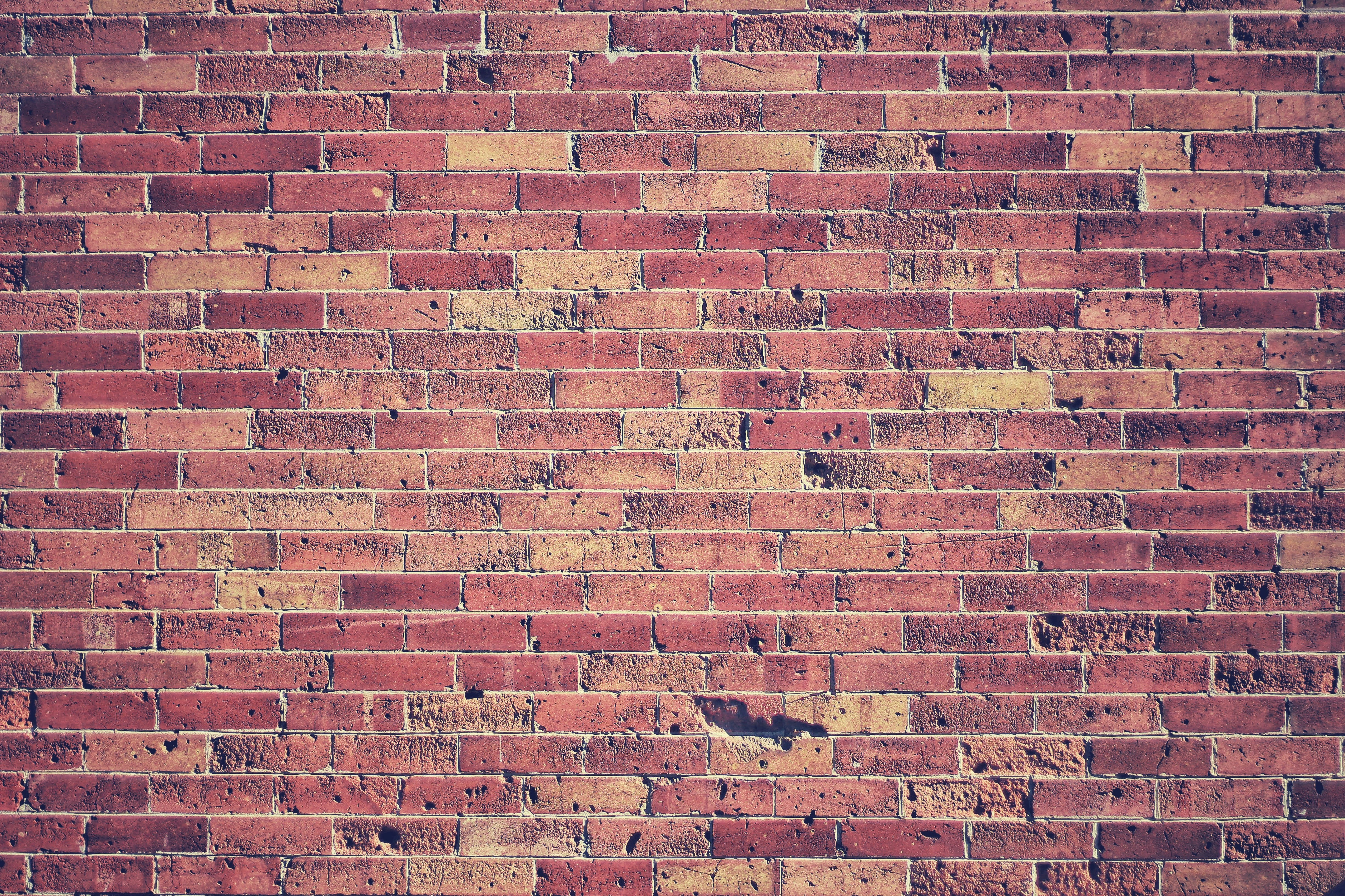 Brickwork in Quiet Light: A Textural Study of Weathered Red Wall