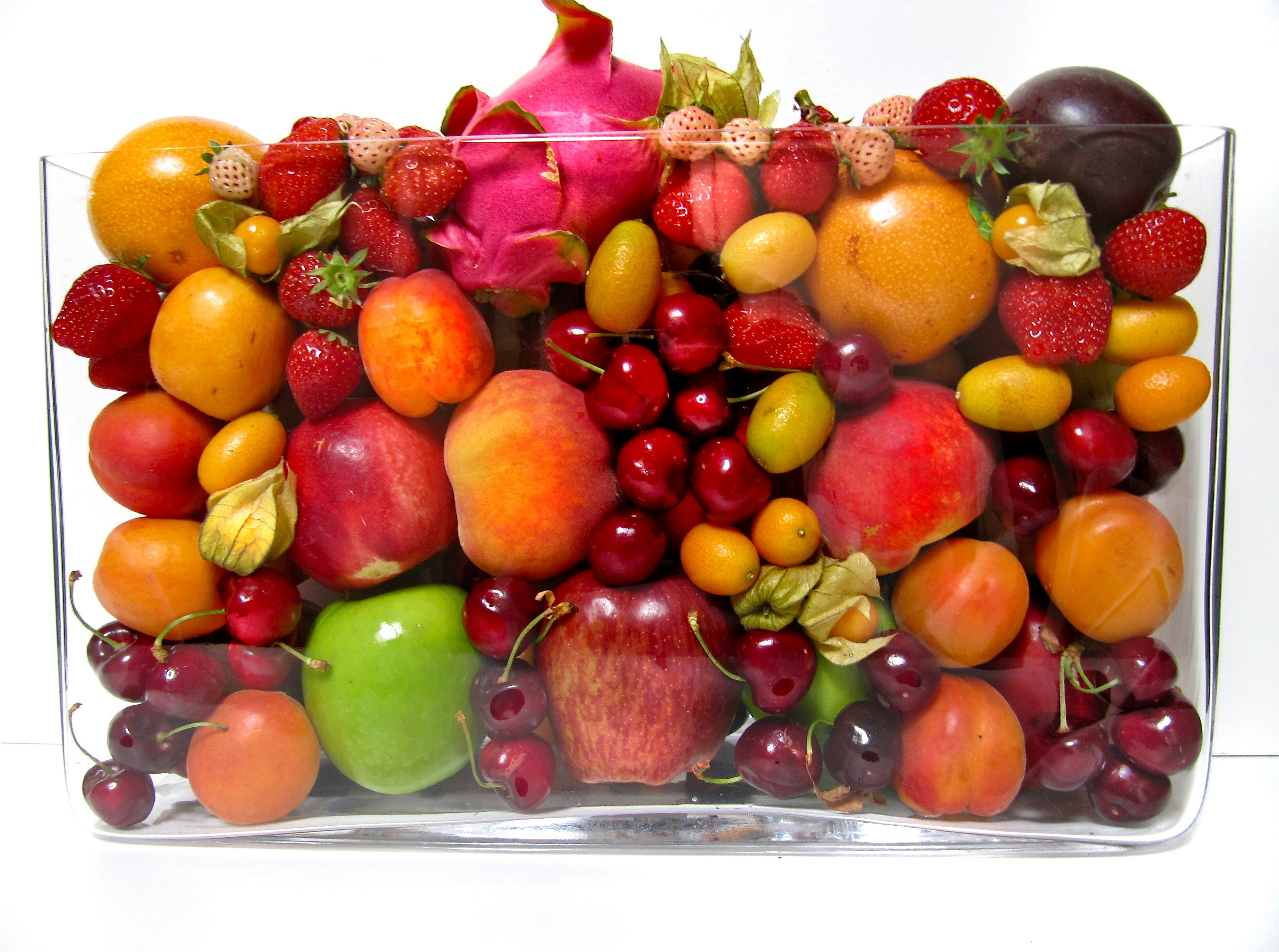 Colourful Fruit Nexus in a Glass Vessel