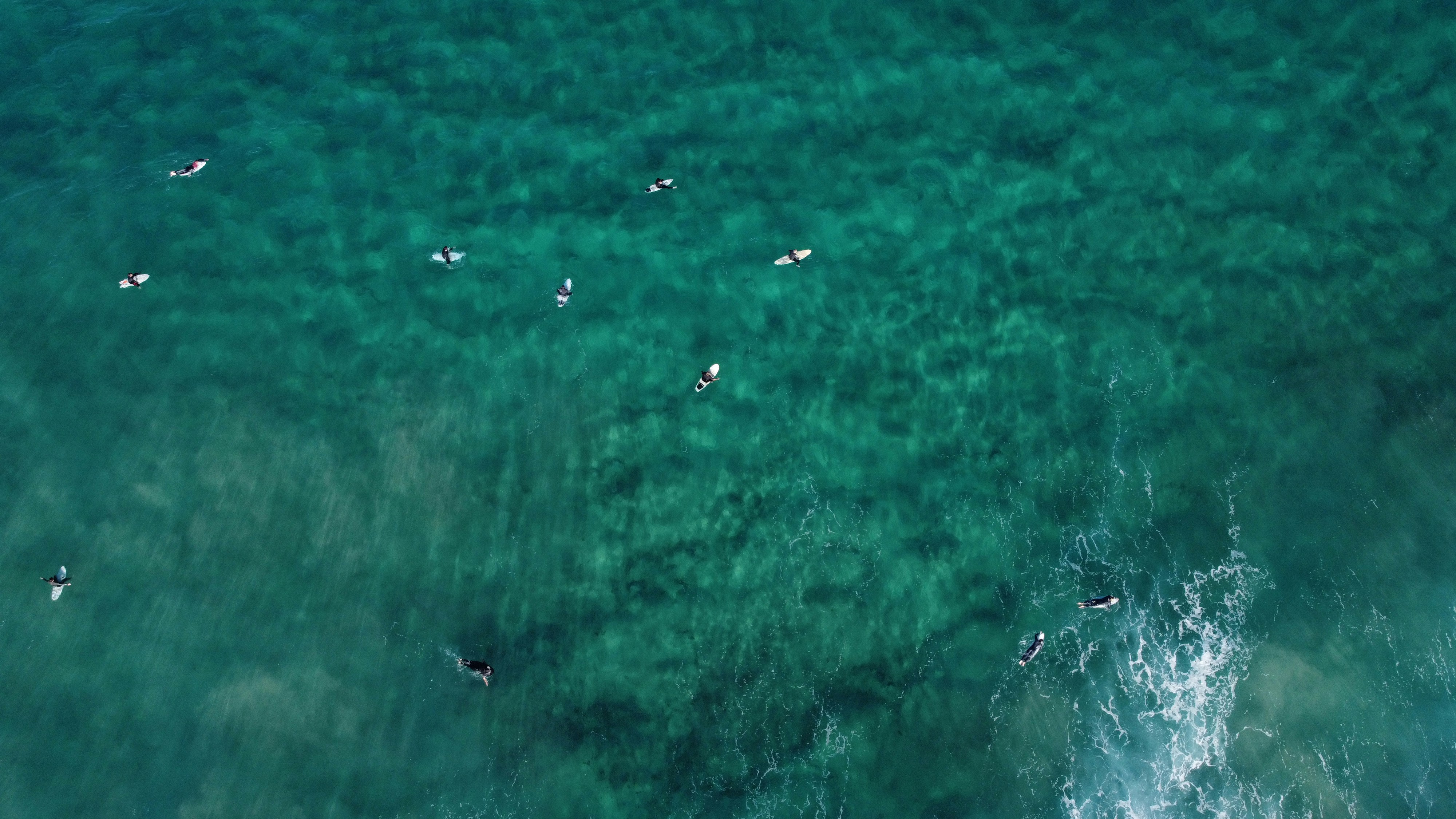 Aerial view of green ocean water during daytime photo – Free Green ...