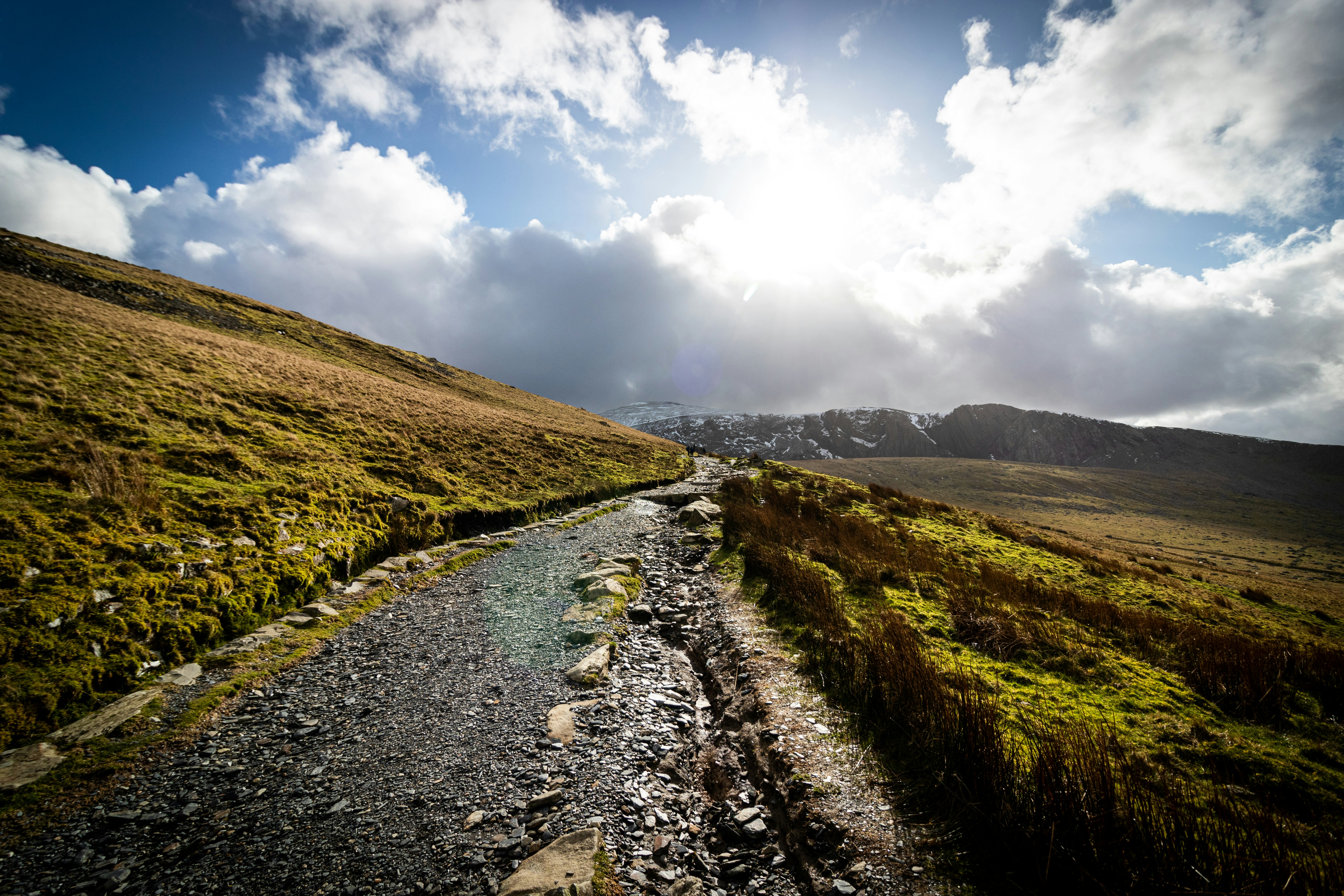 Green grass field under blue sky during daytime photo – Free Snowdonia ...