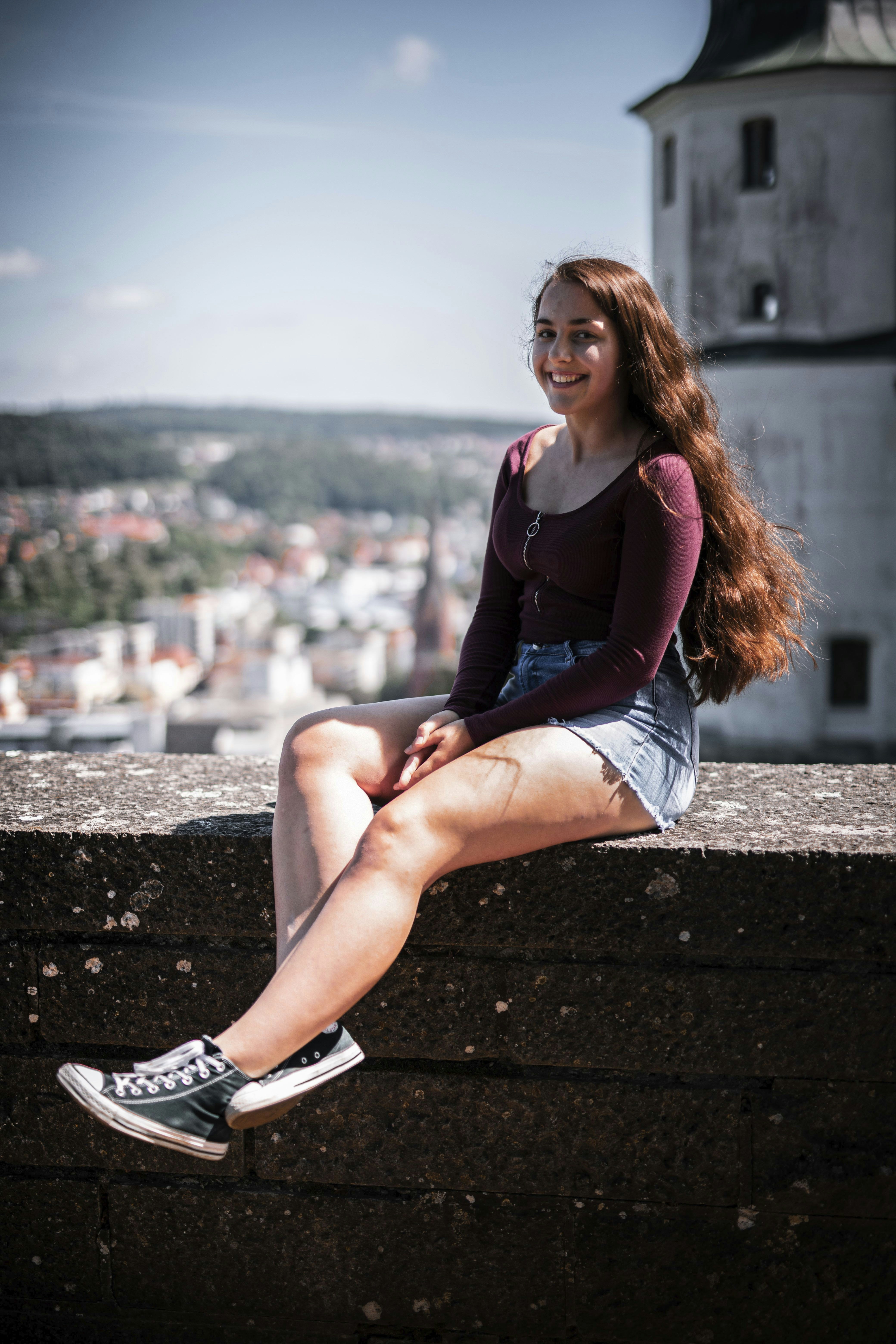 Overlook Portrait: A sunlit smile on the fortress rampart
