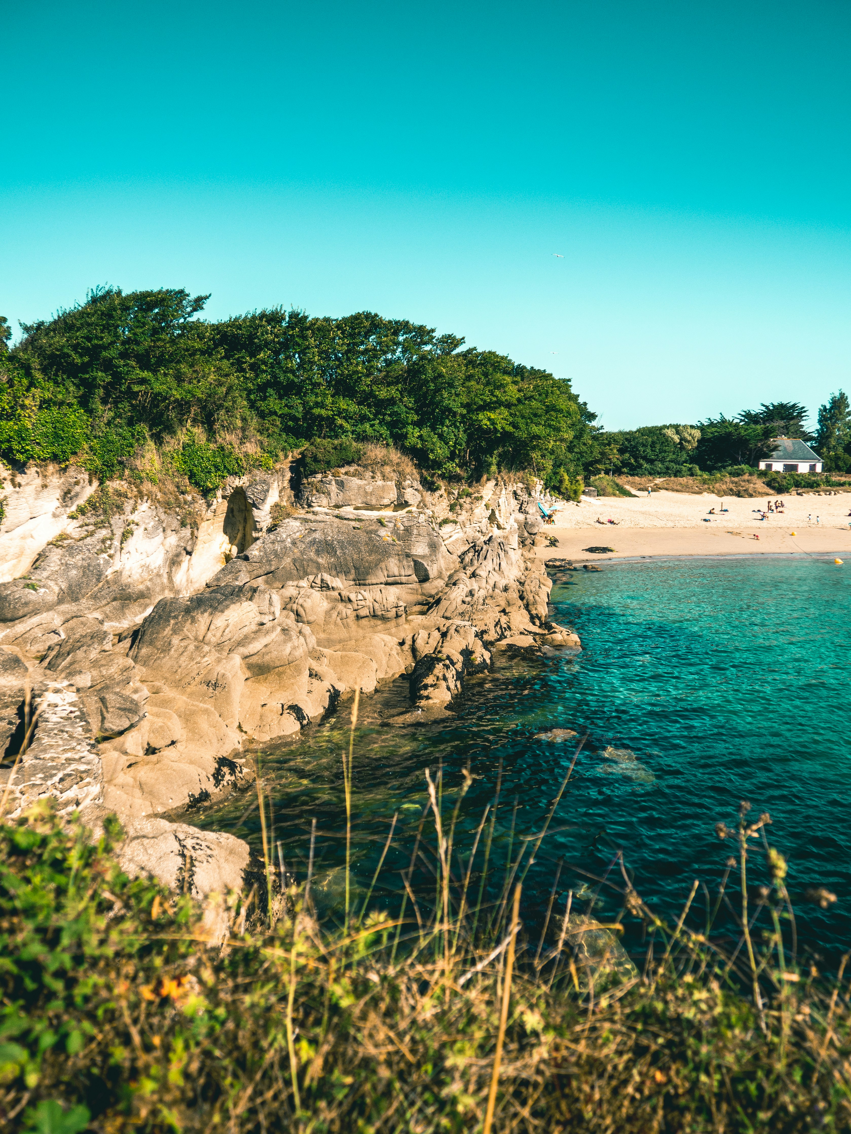 Cliffside Edge Over a Turquoise Bay