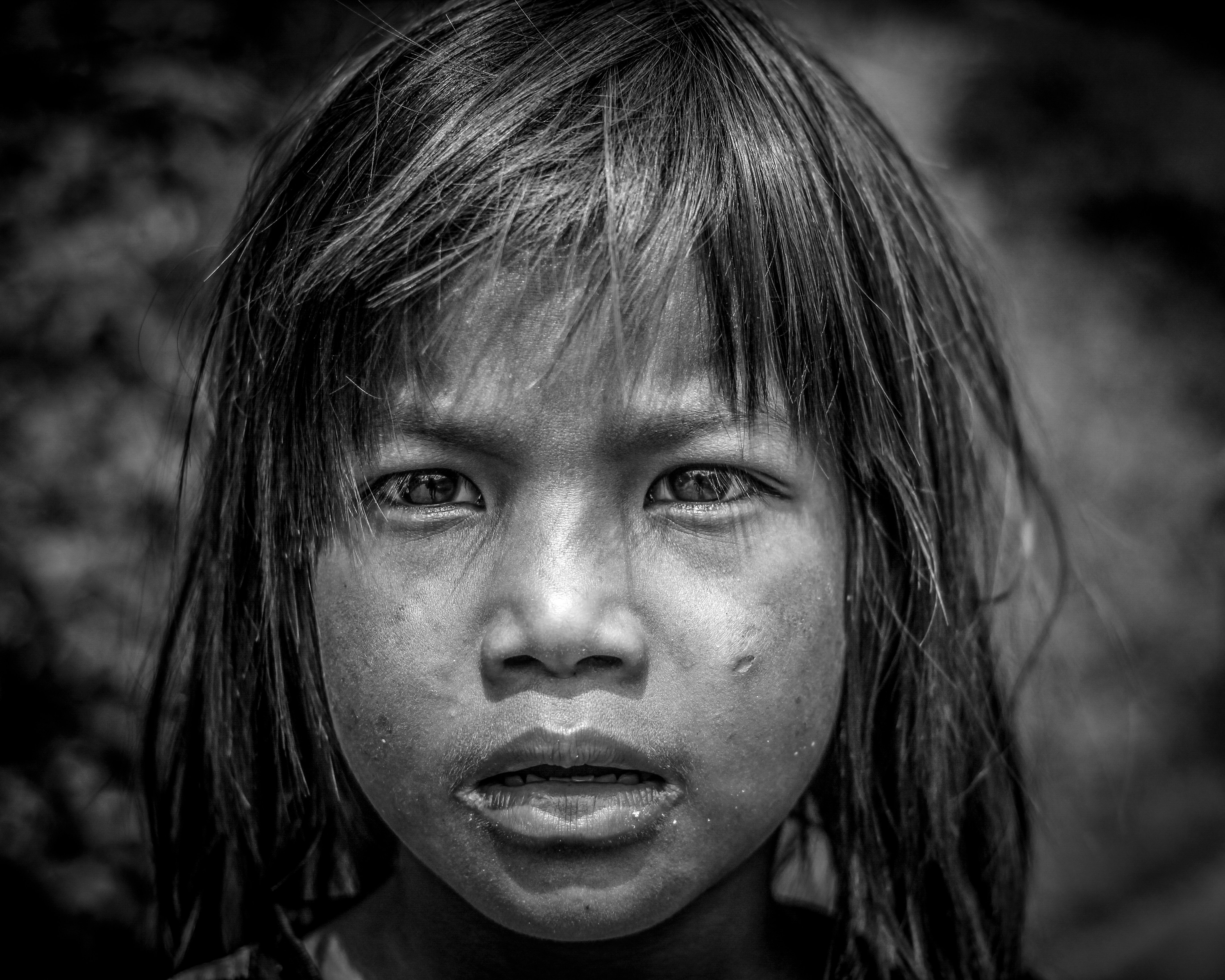 Grayscale photo of girls face photo – Free Portrait Image on Unsplash