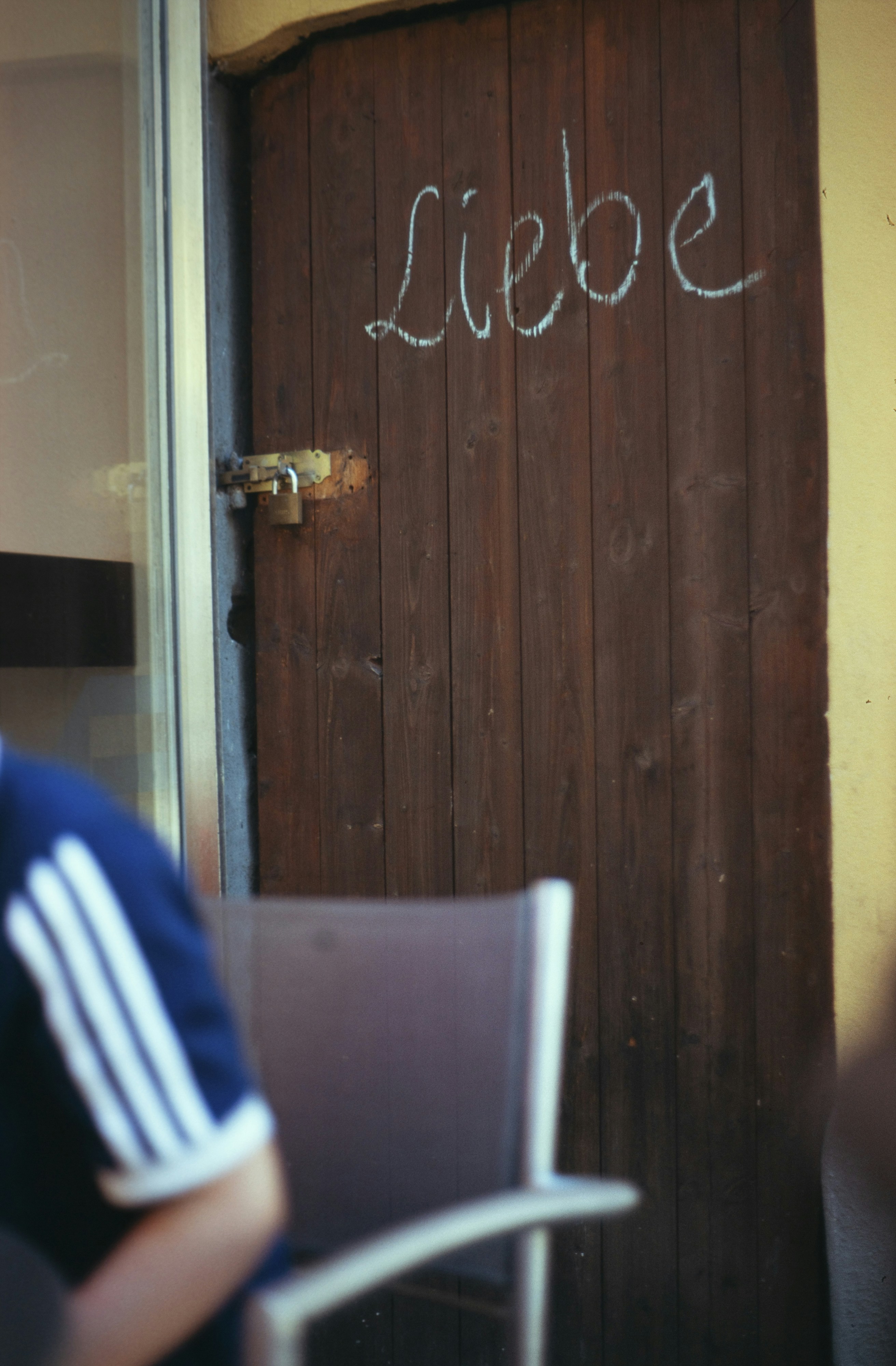 Chalked Liebe: A Doorway of Quiet Contrast