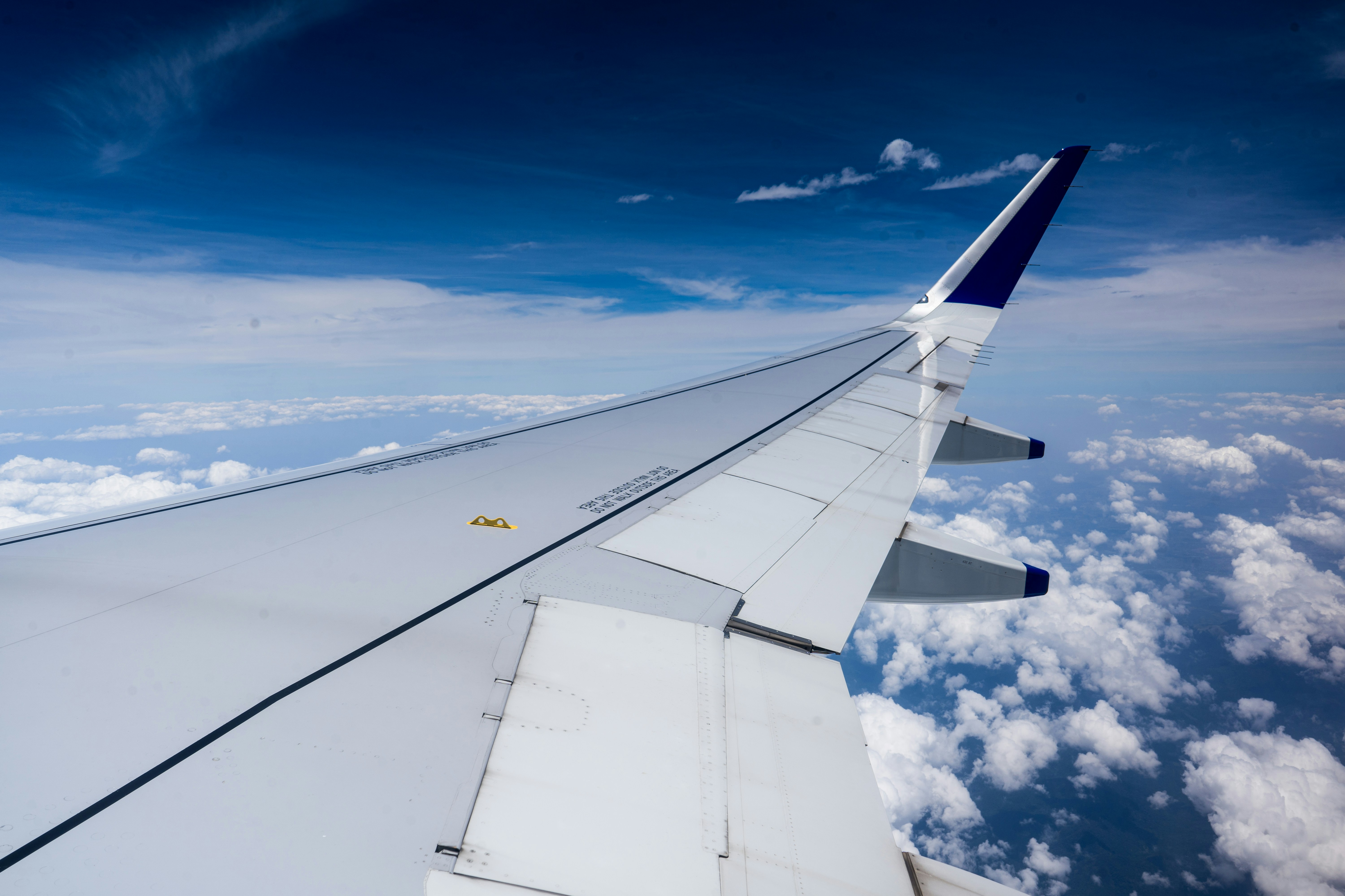 White airplane wing under blue sky during daytime photo – Free Delhi ...