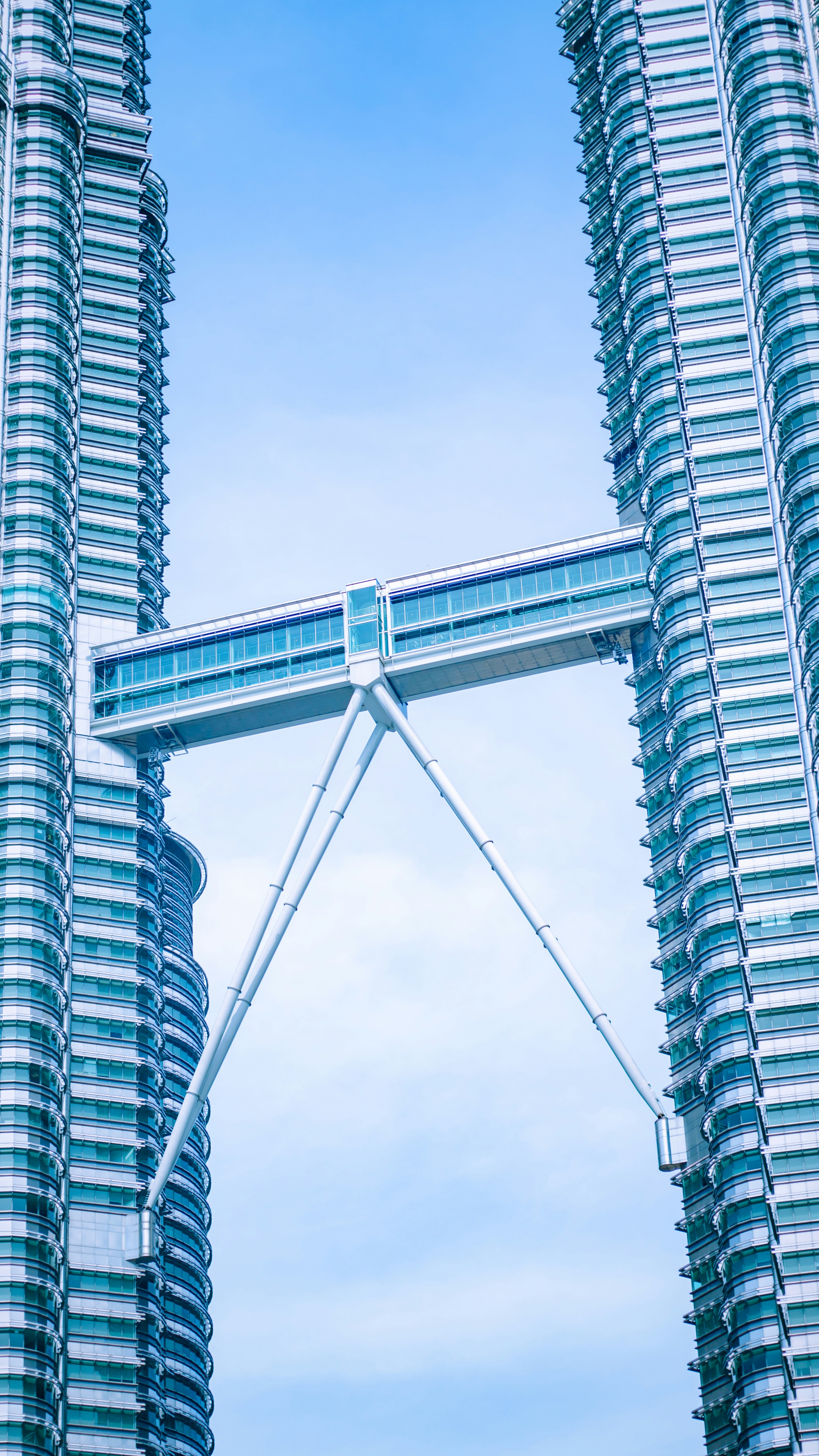 A closeup of the bridge, KLCC