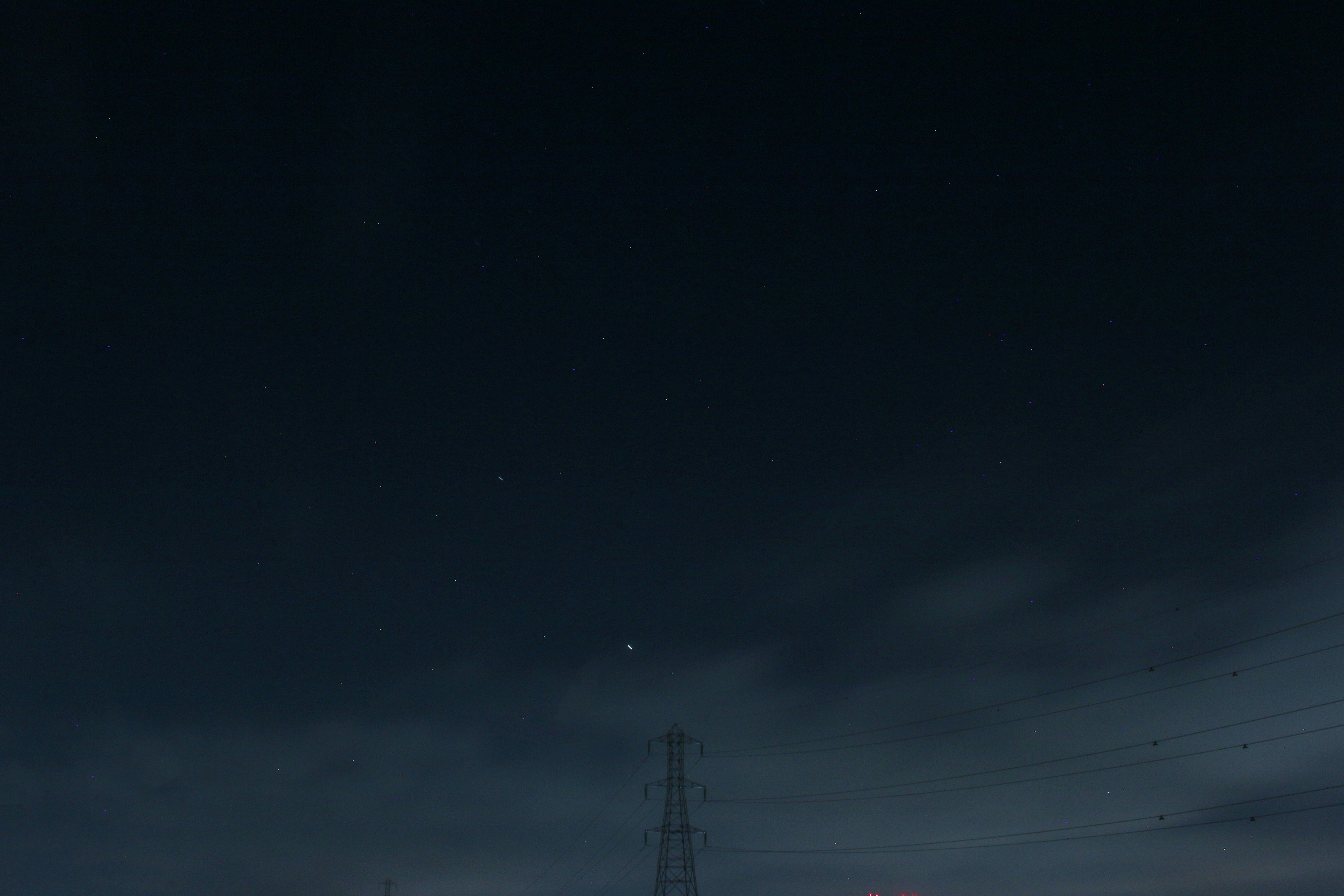 Midnight Sky Over a Silent Suburban Horizon