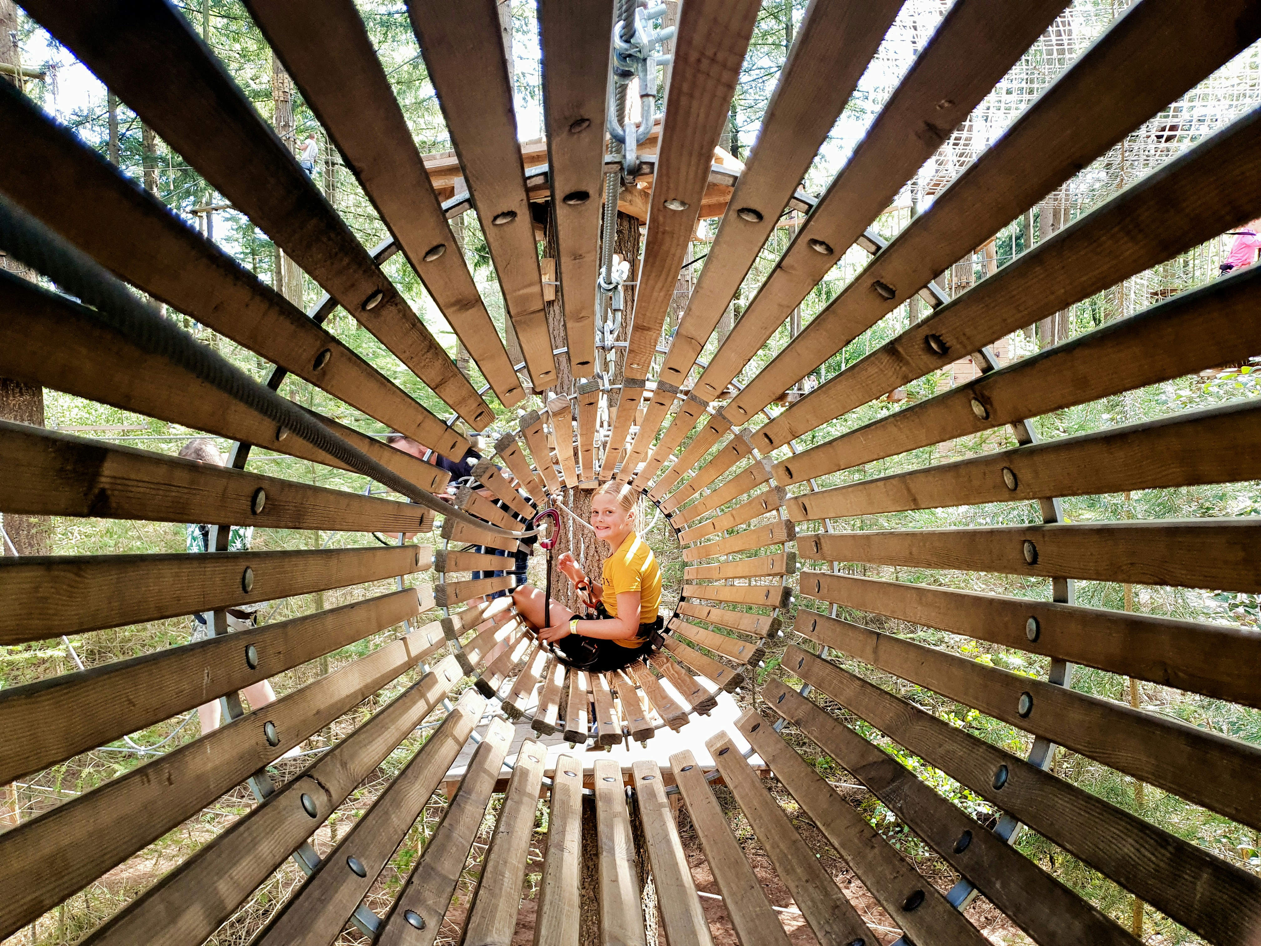 brown wooden ceiling with light fixture