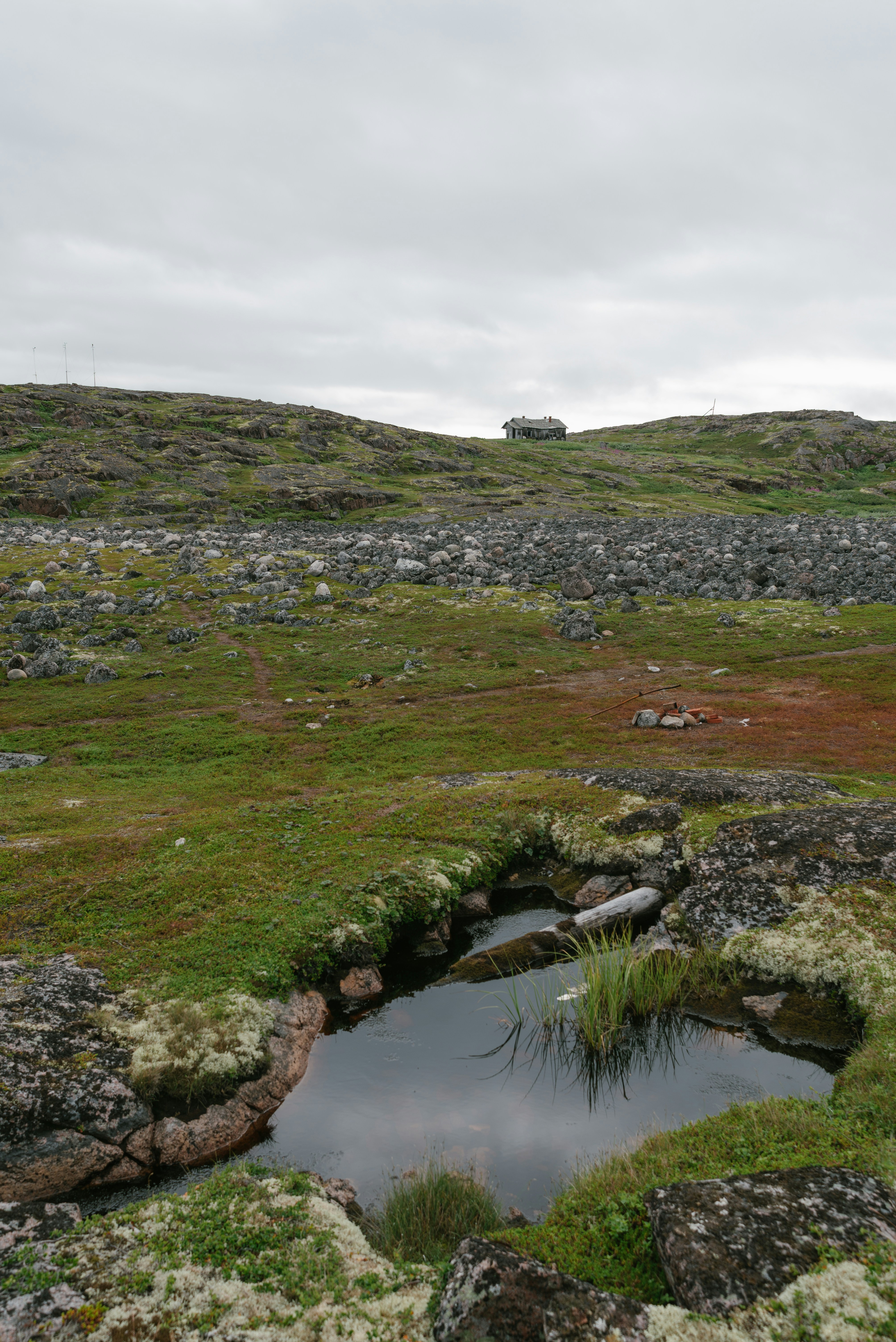 Green grass field near river under white sky during daytime photo ...