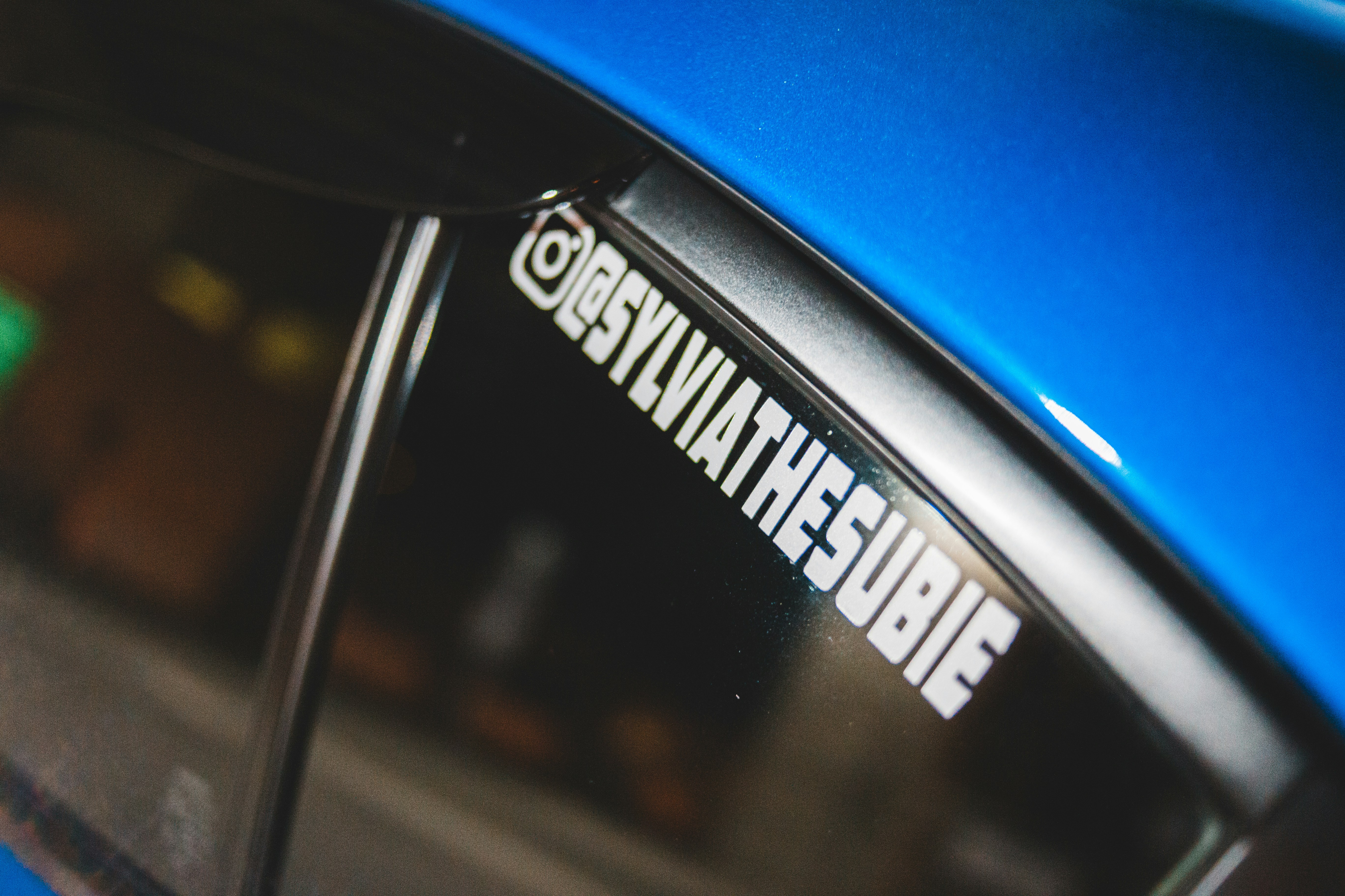 Blue car with white and black license plate photo – Free Blue Image on ...