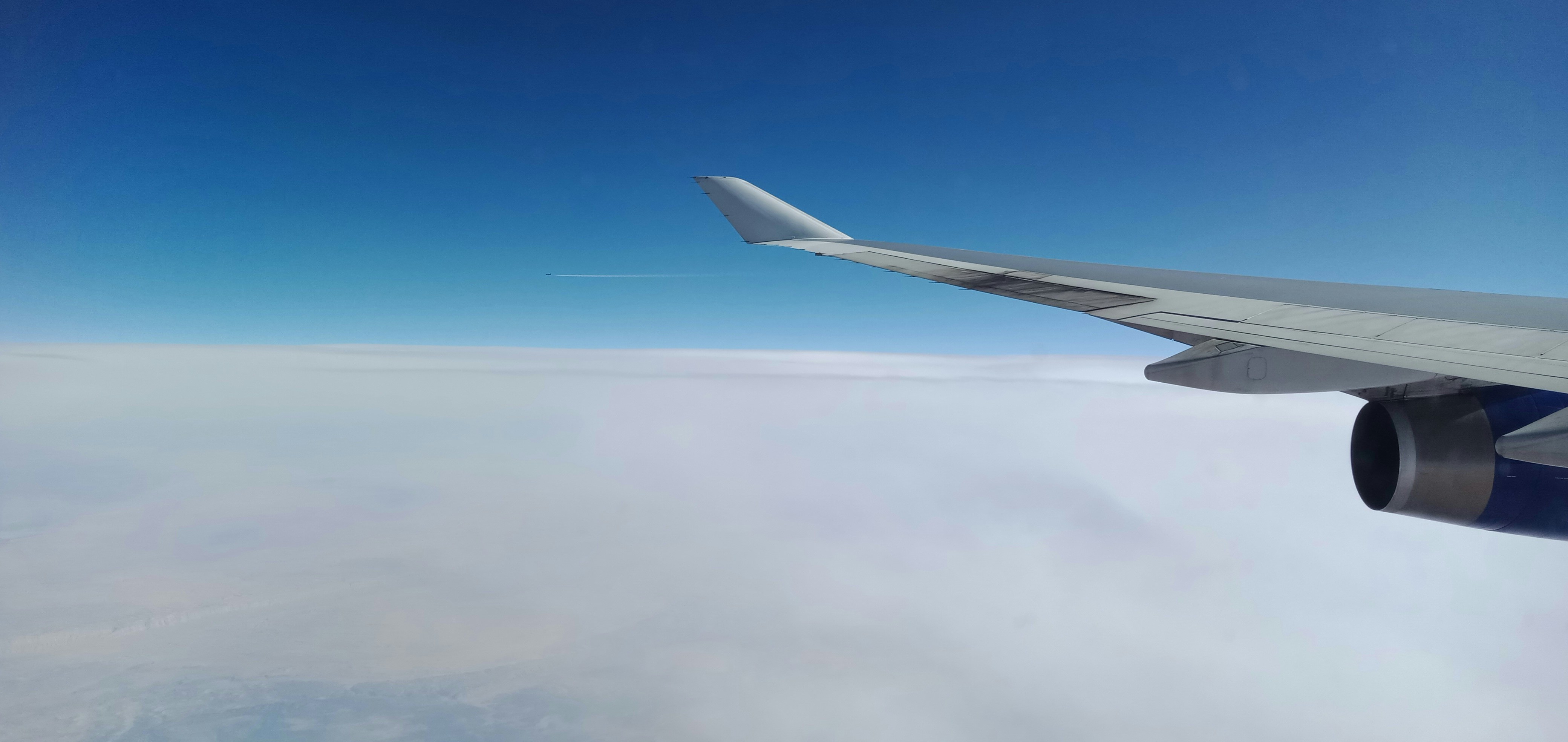 White airplane wing under blue sky during daytime photo – Free Blue ...