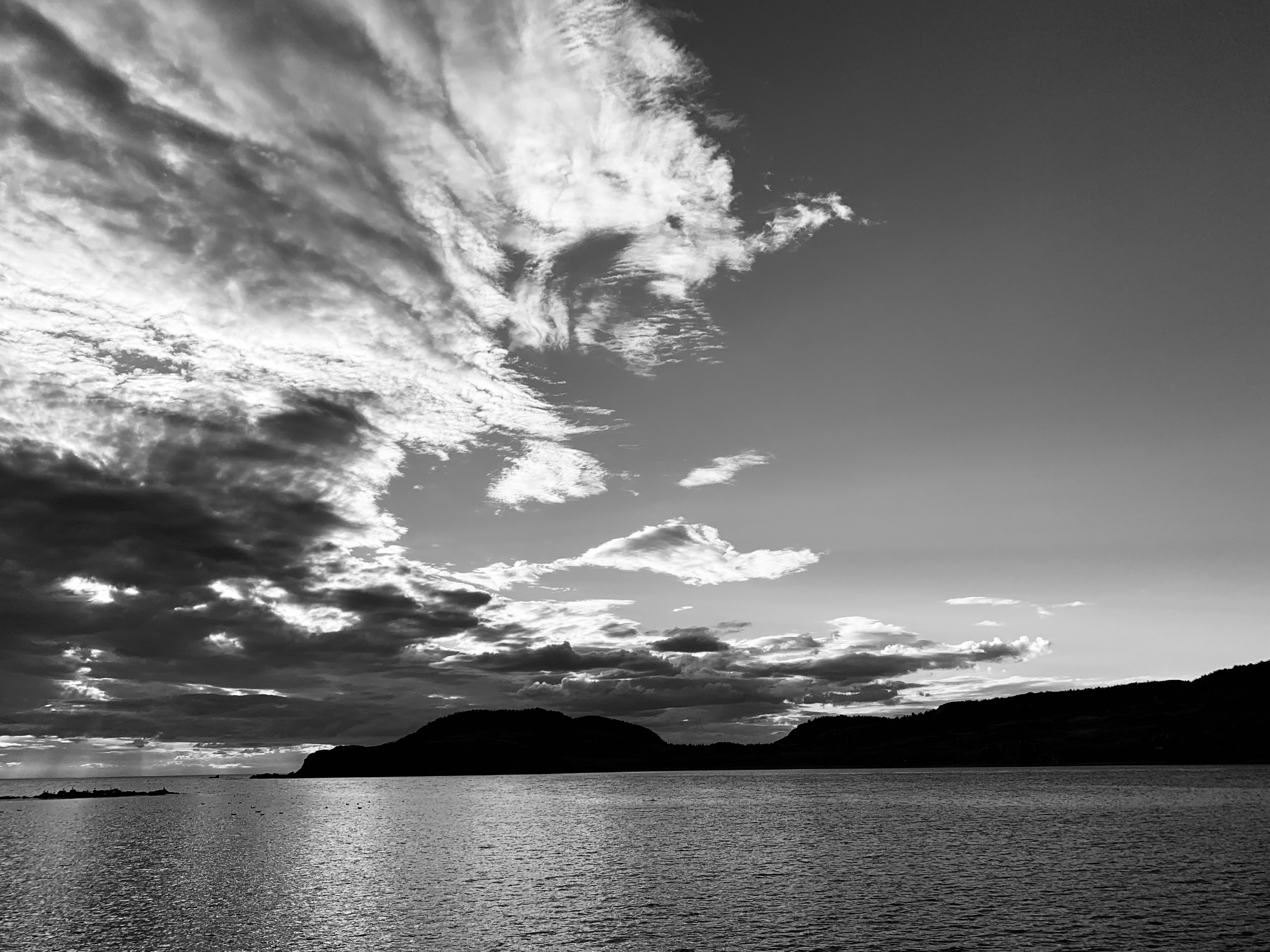 Grayscale photo of body of water and mountains photo – Free 11–99 dock ...