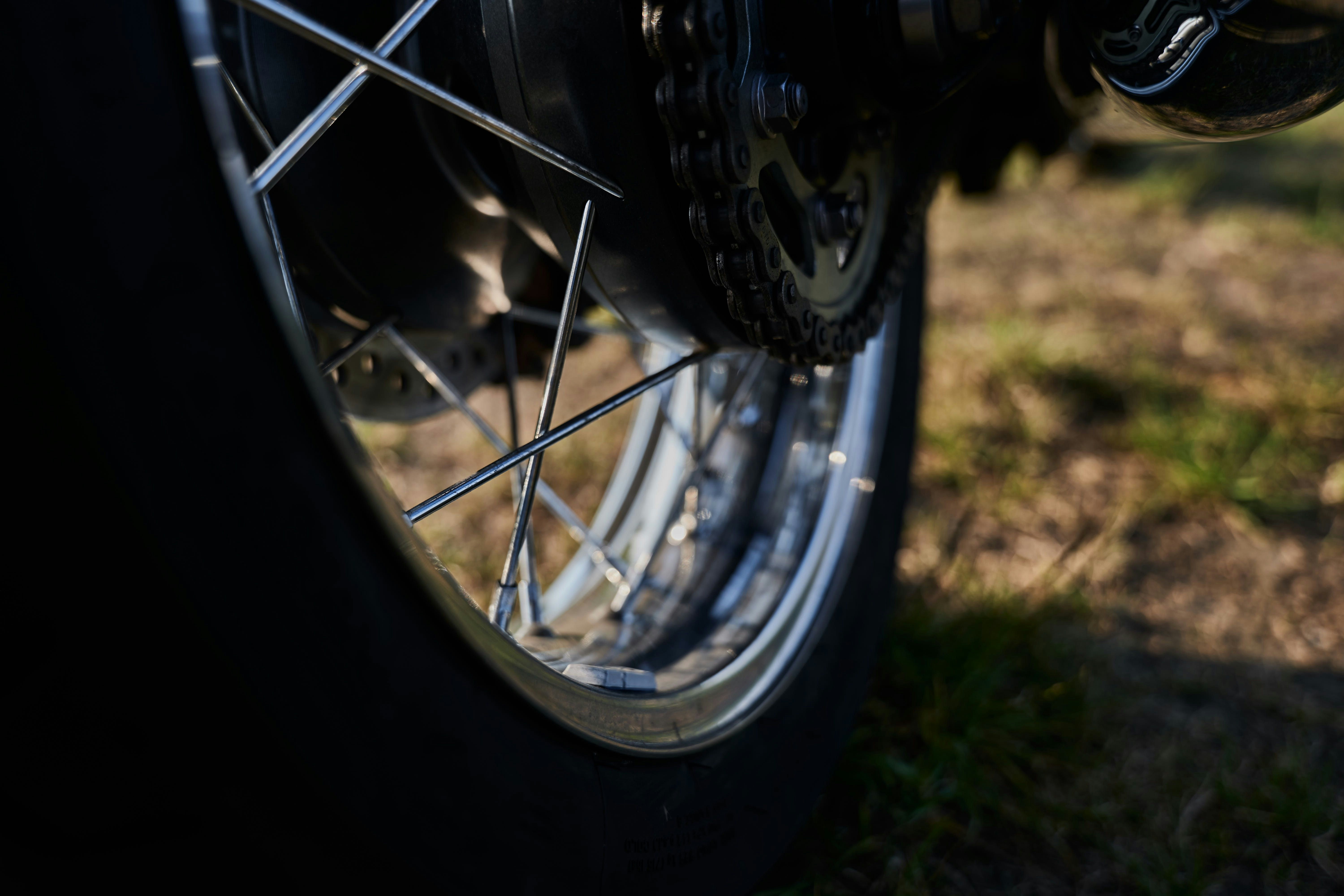 A close up of a tire on a motorcycle photo – Free Triumph motorcycle ...