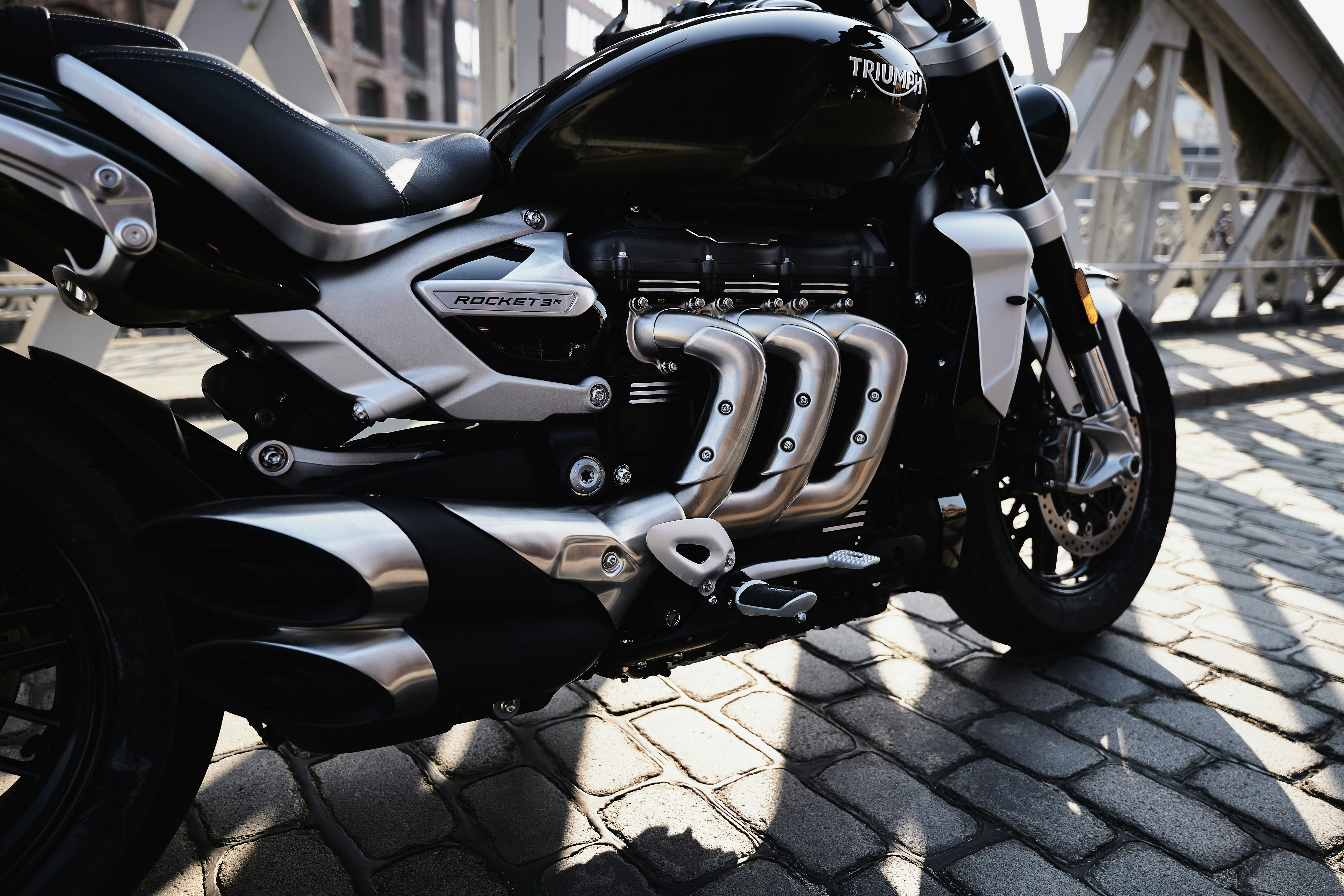 Black and silver cruiser motorcycle photo – Free Triumph motorcycle ...