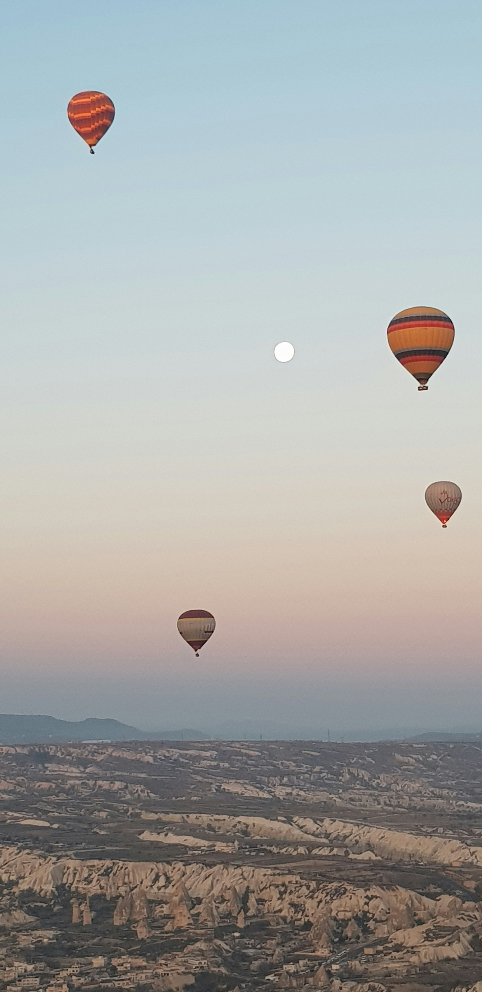 Hot Air Balloons In The Sky Sunset