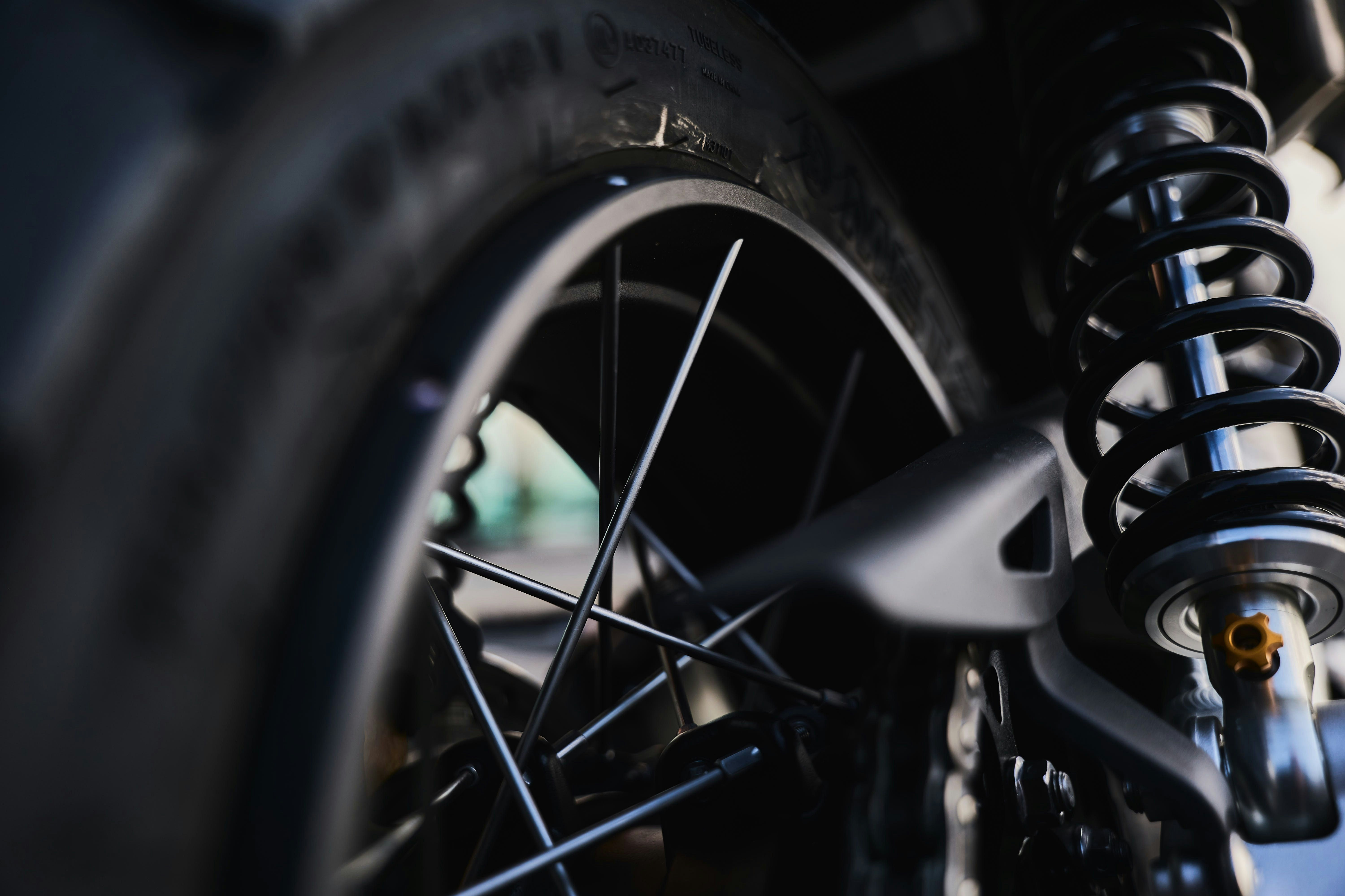 Black motorcycle wheel with tire photo – Free Triumph motorcycle ...