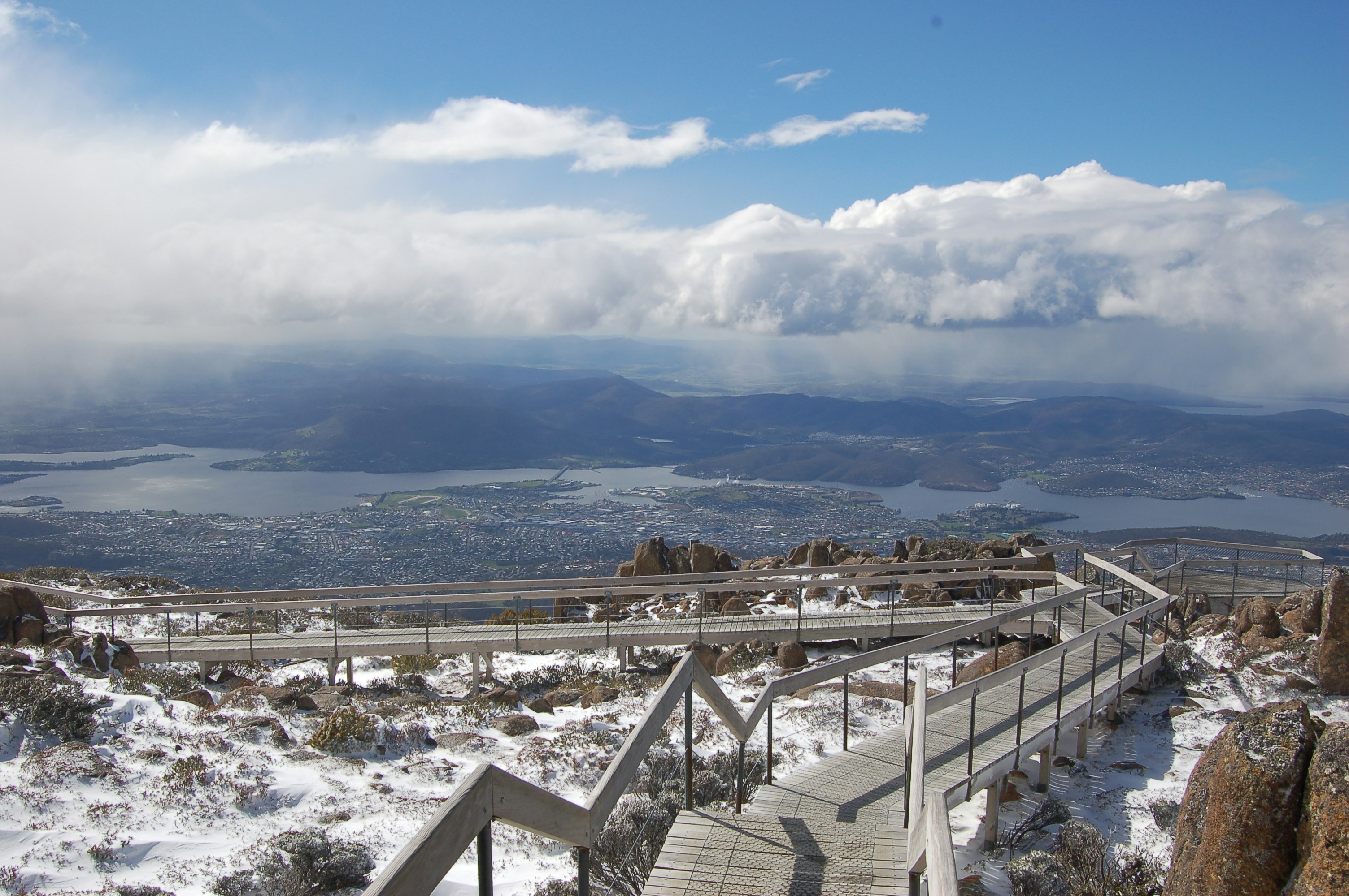 Snow-Kissed Boardwalk Overlook