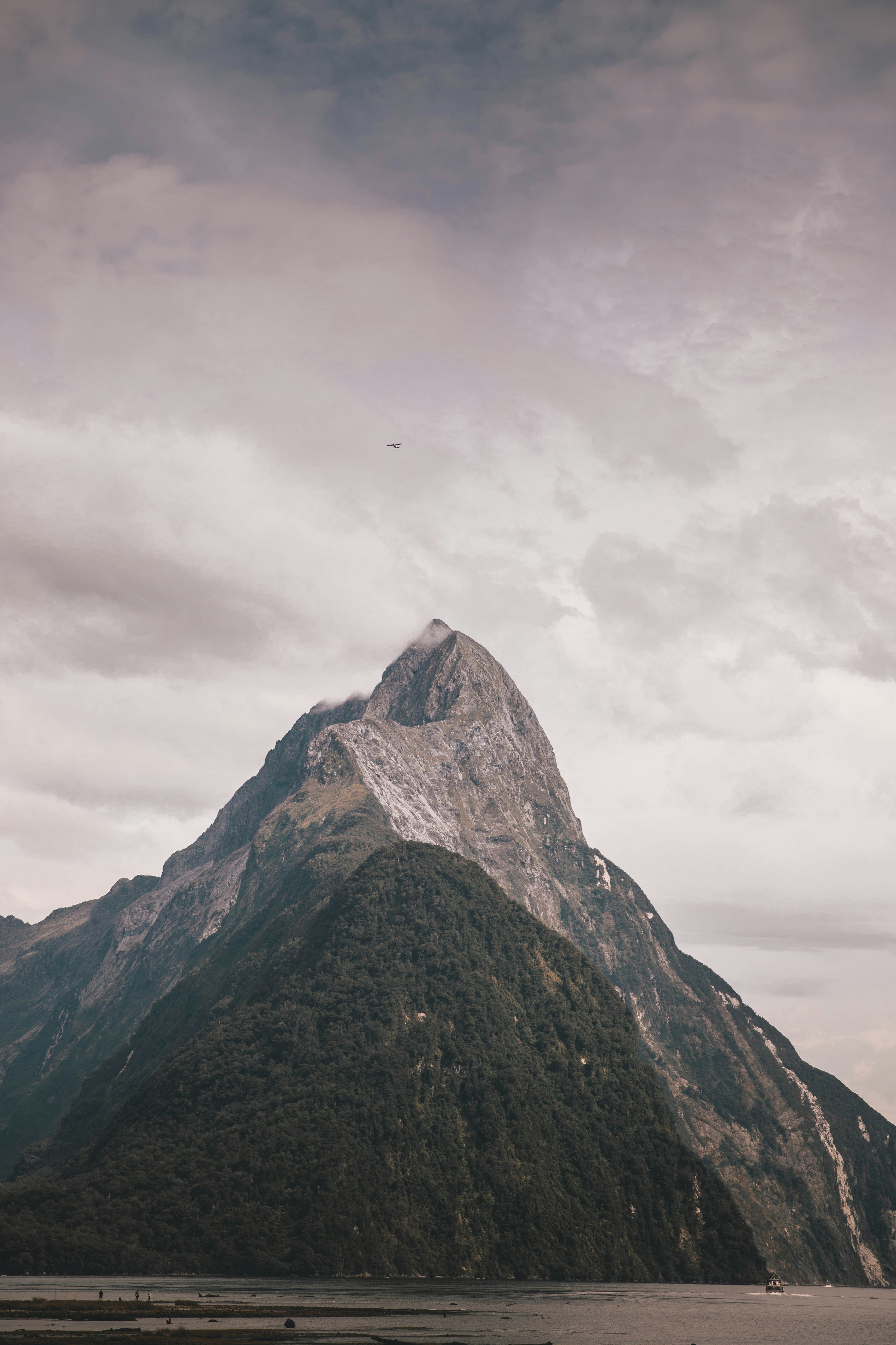 Stone Spine: A Towering Peak Against a Soft Sky