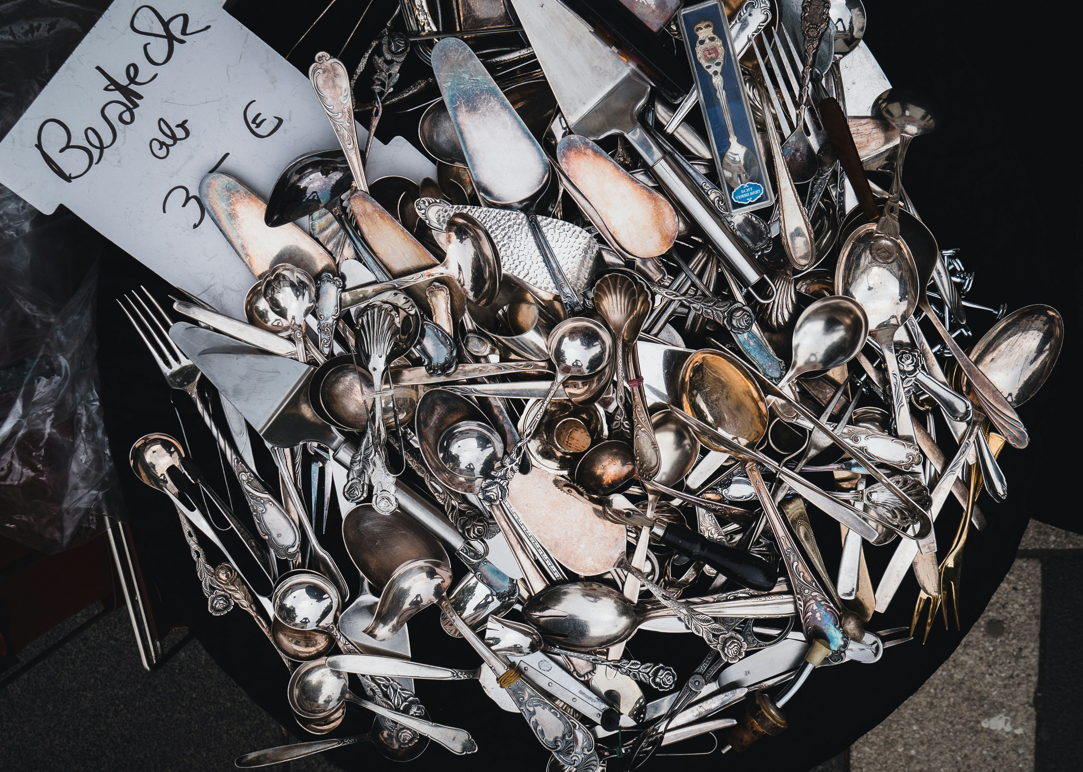 Tangled Halos of Silver: A Dense Heap of Cutlery