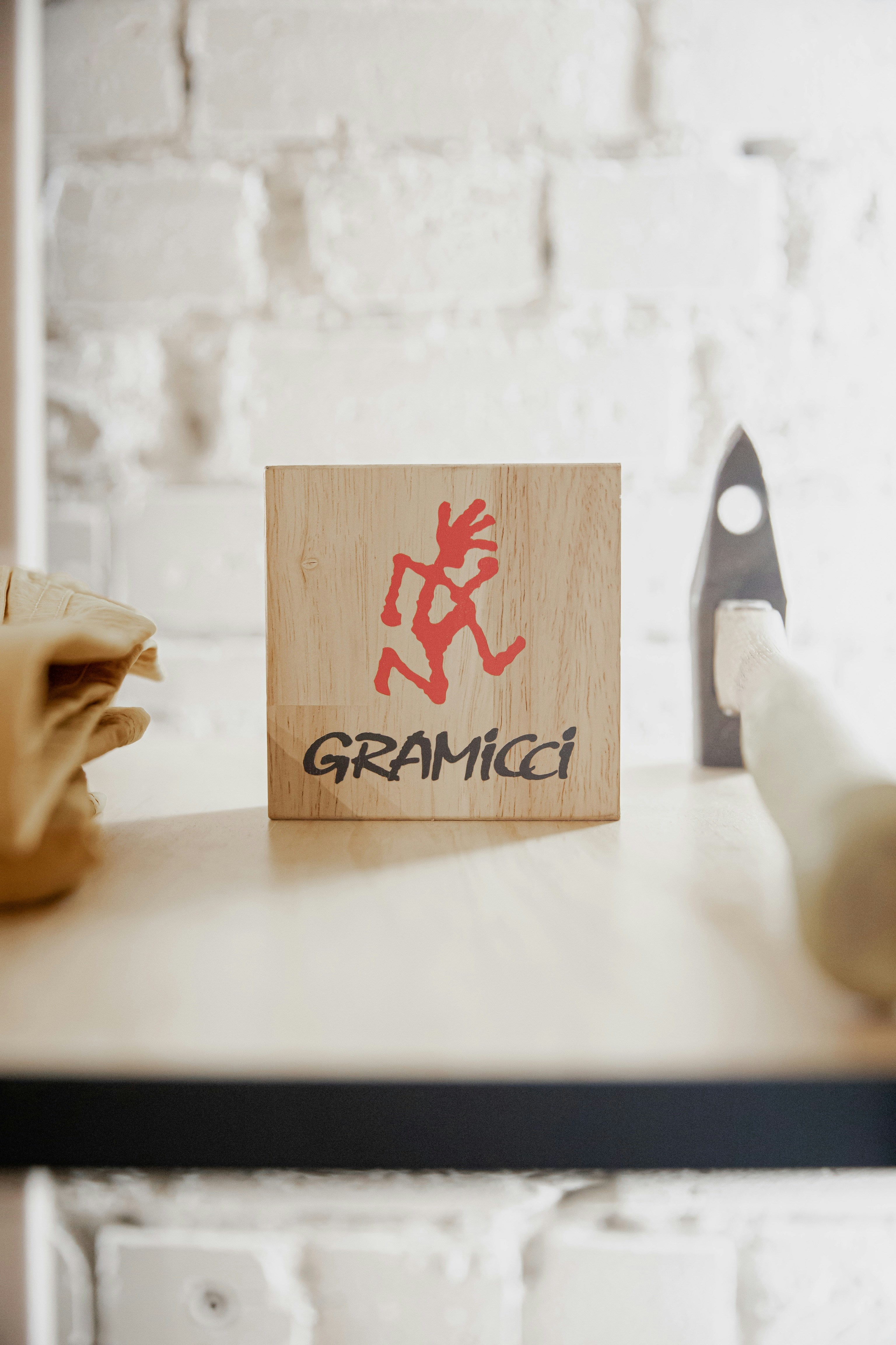 Wooden Gramicci Block mocks a calm craft corner