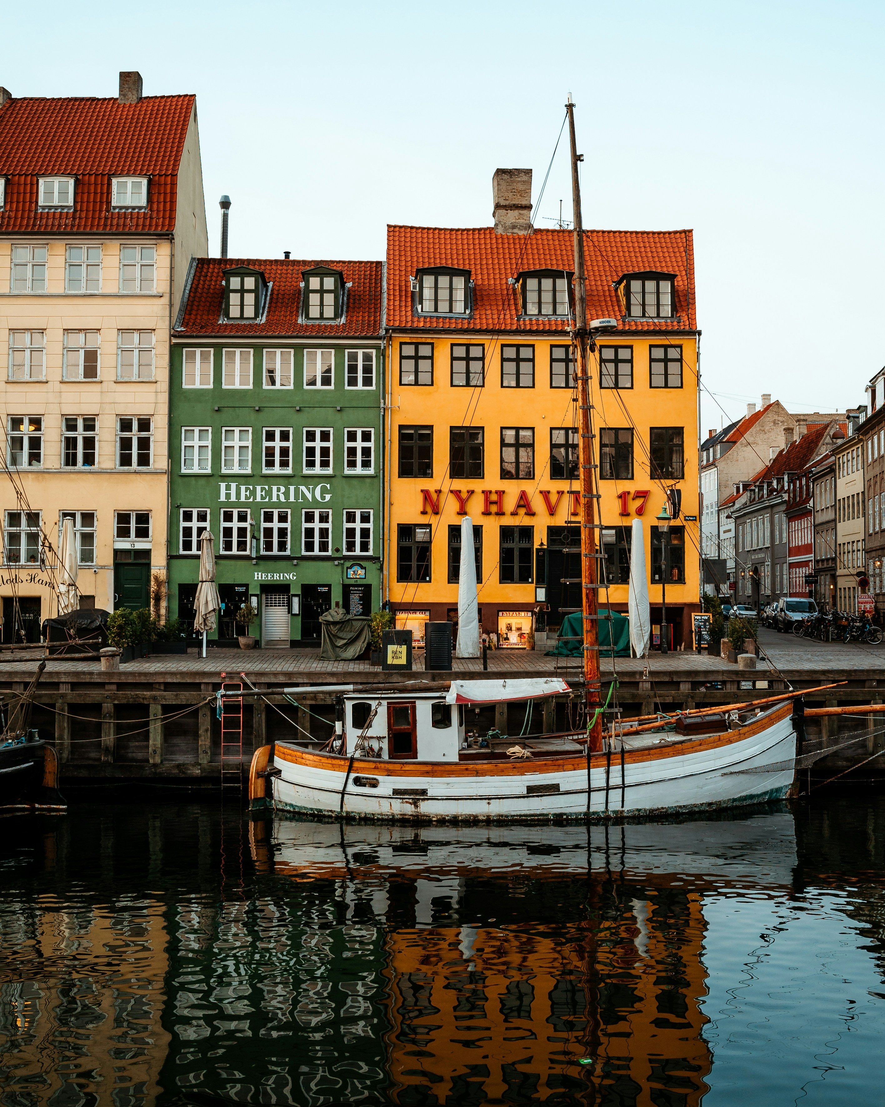 Colorful Nyhavn Facades Reflecting in Evening Water