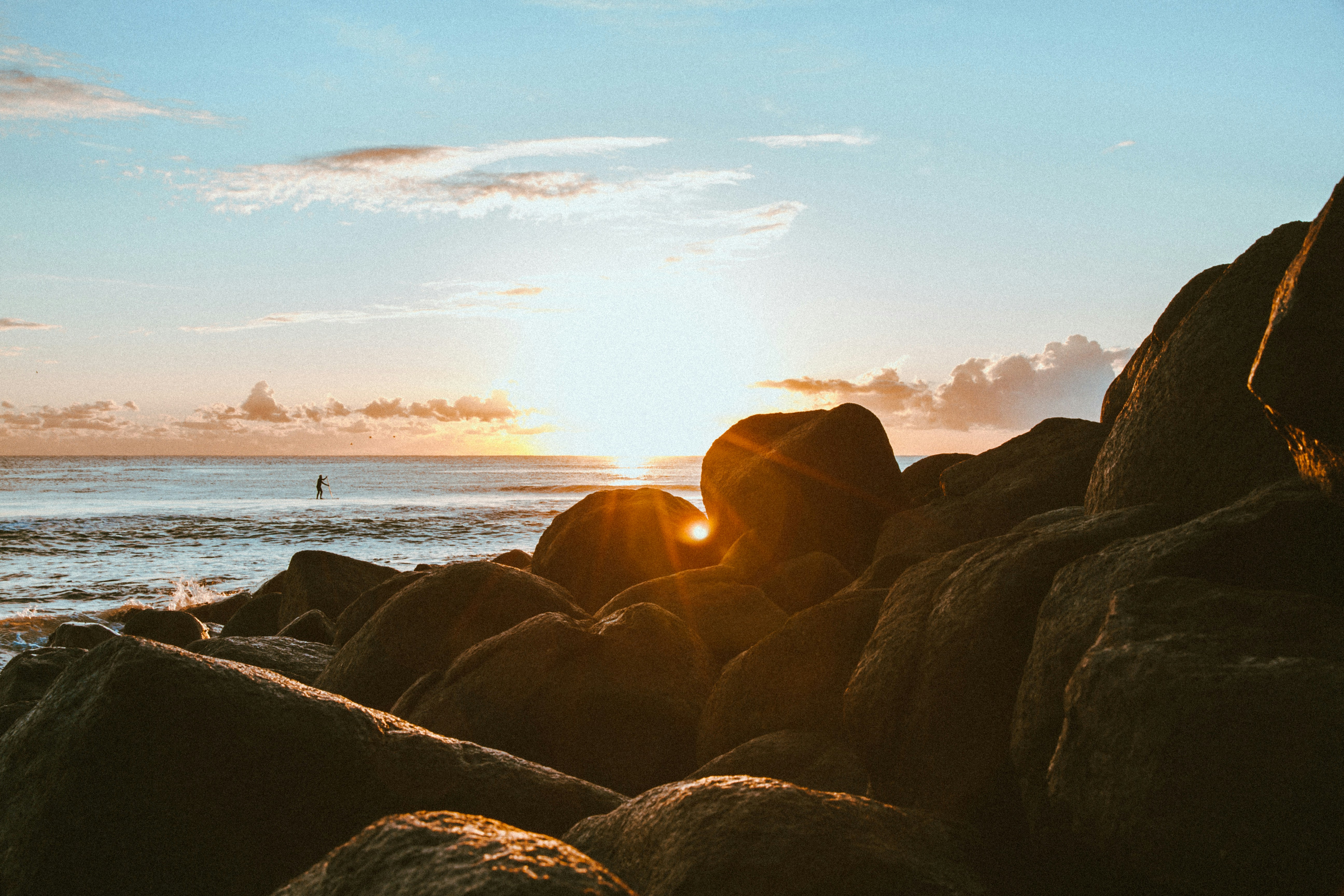 Gloaming over Granite: Sunset Between the Rocks