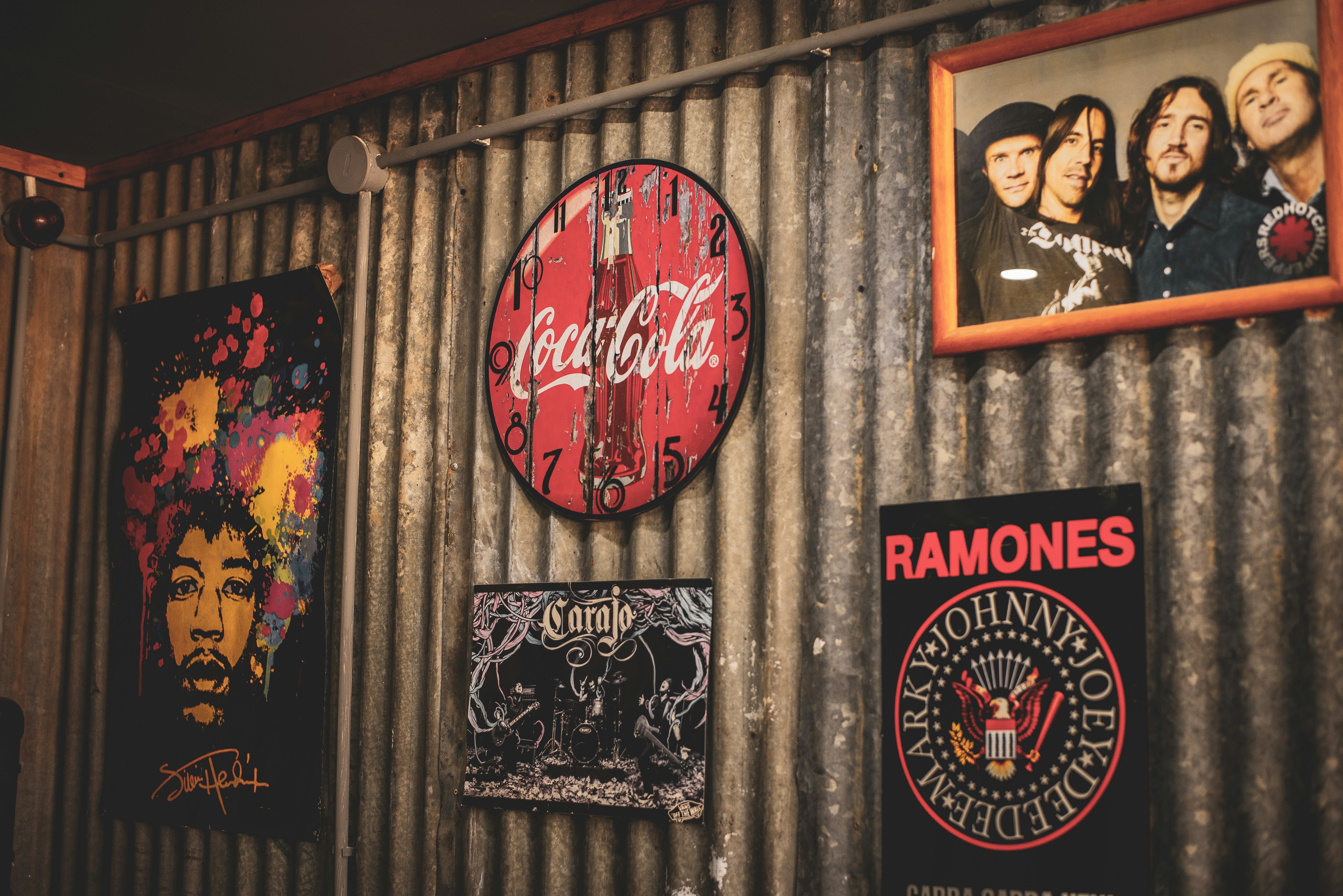 A bunch of posters are hanging on a wall photo – Free Background Image ...