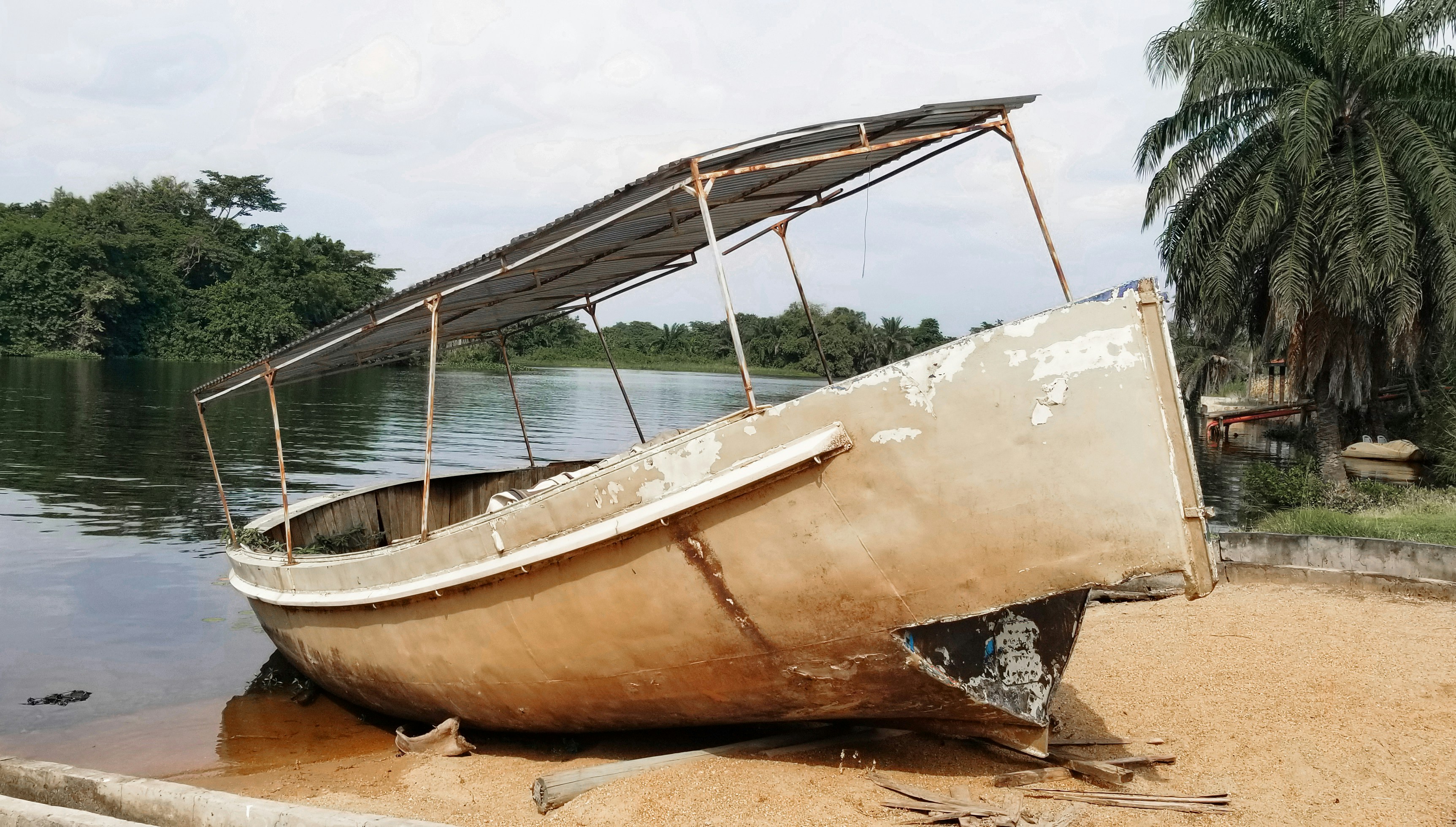 Timeworn Vessel by the Riverside
