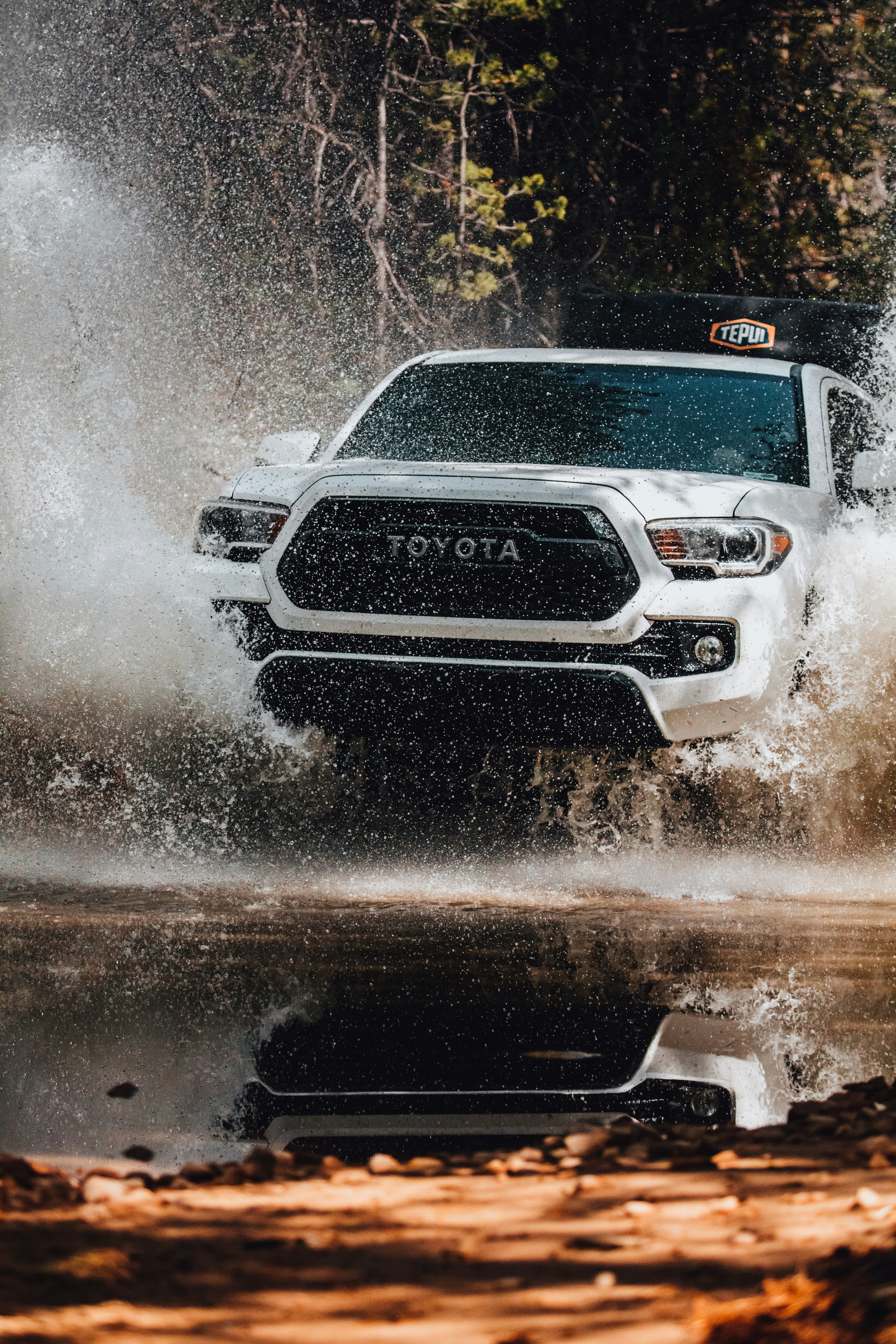 Front-Row Fury: Toyota Tackles a Water Curtain