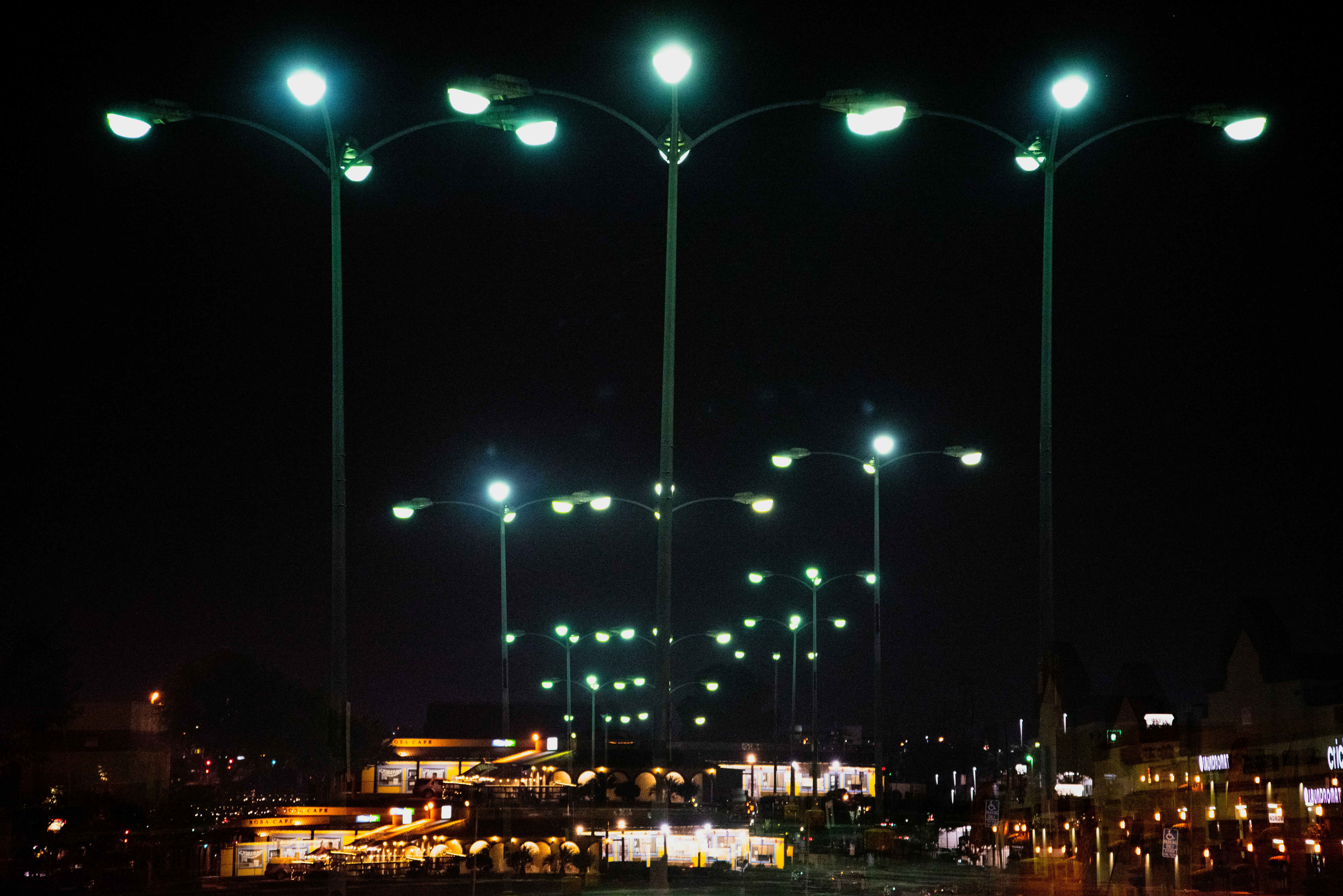 City Lamp Post At Night