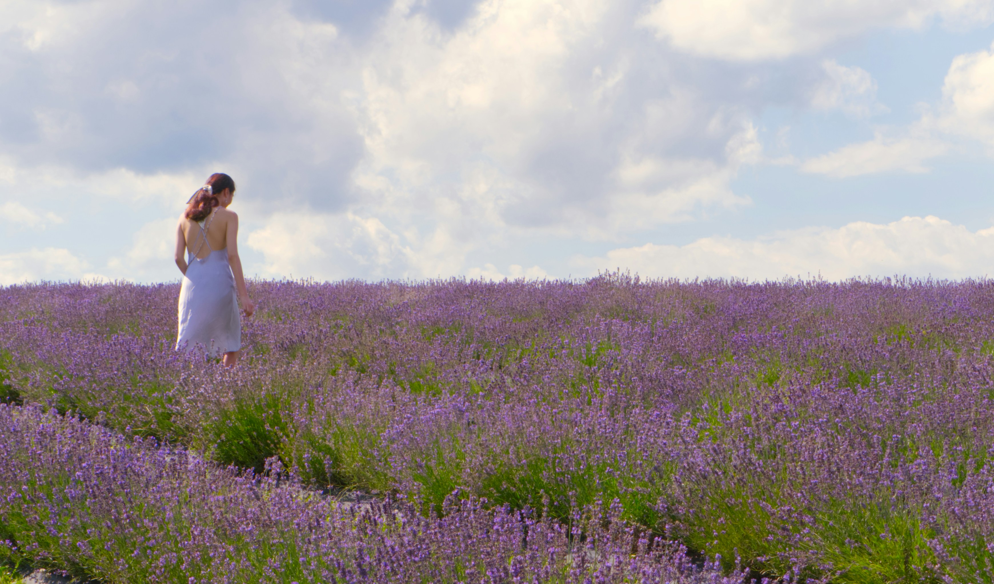 woman in white dress standing on green grass field during daytime