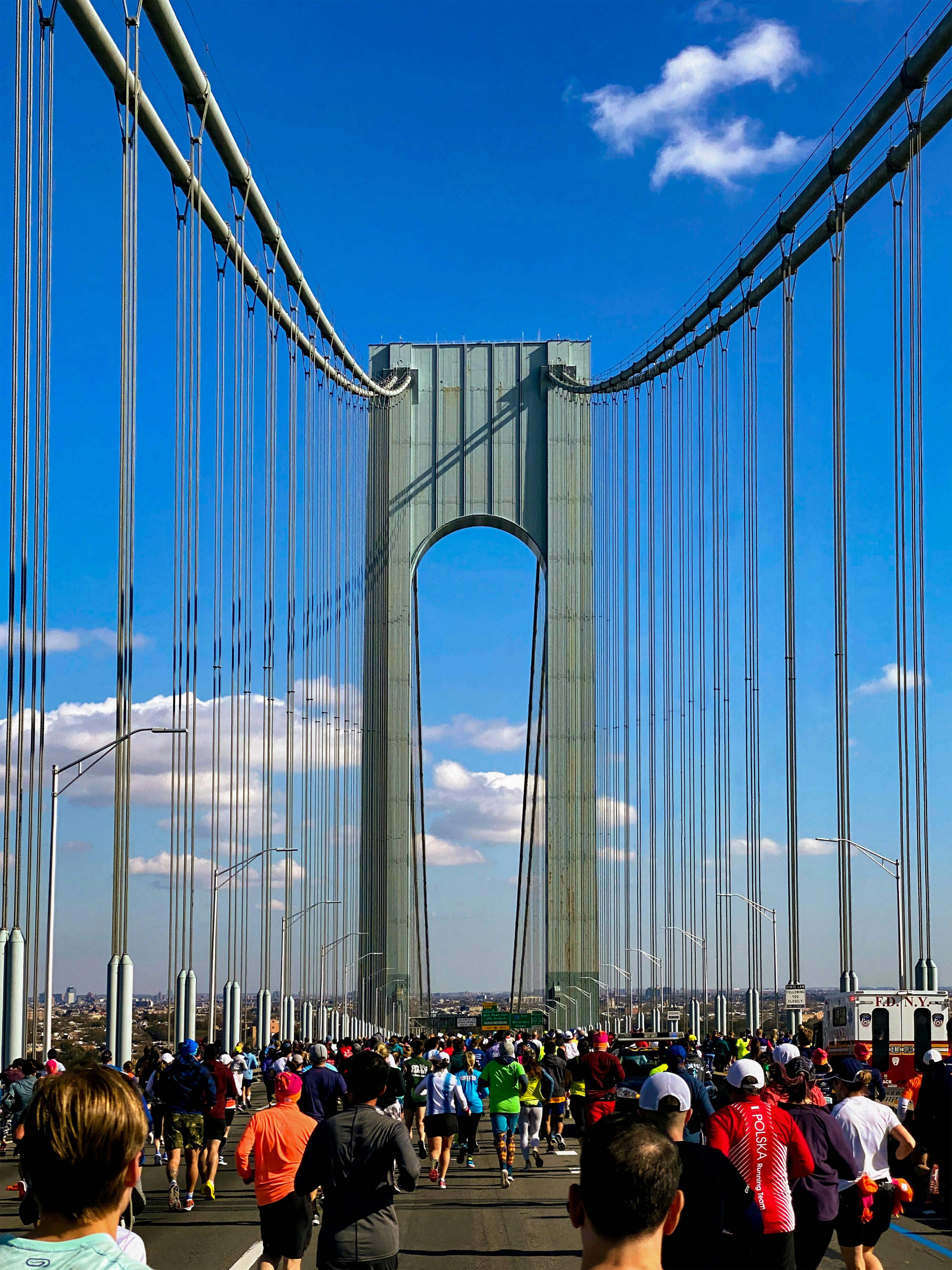 People walking on bridge during daytime photo – Free Verrazzano bridge ...