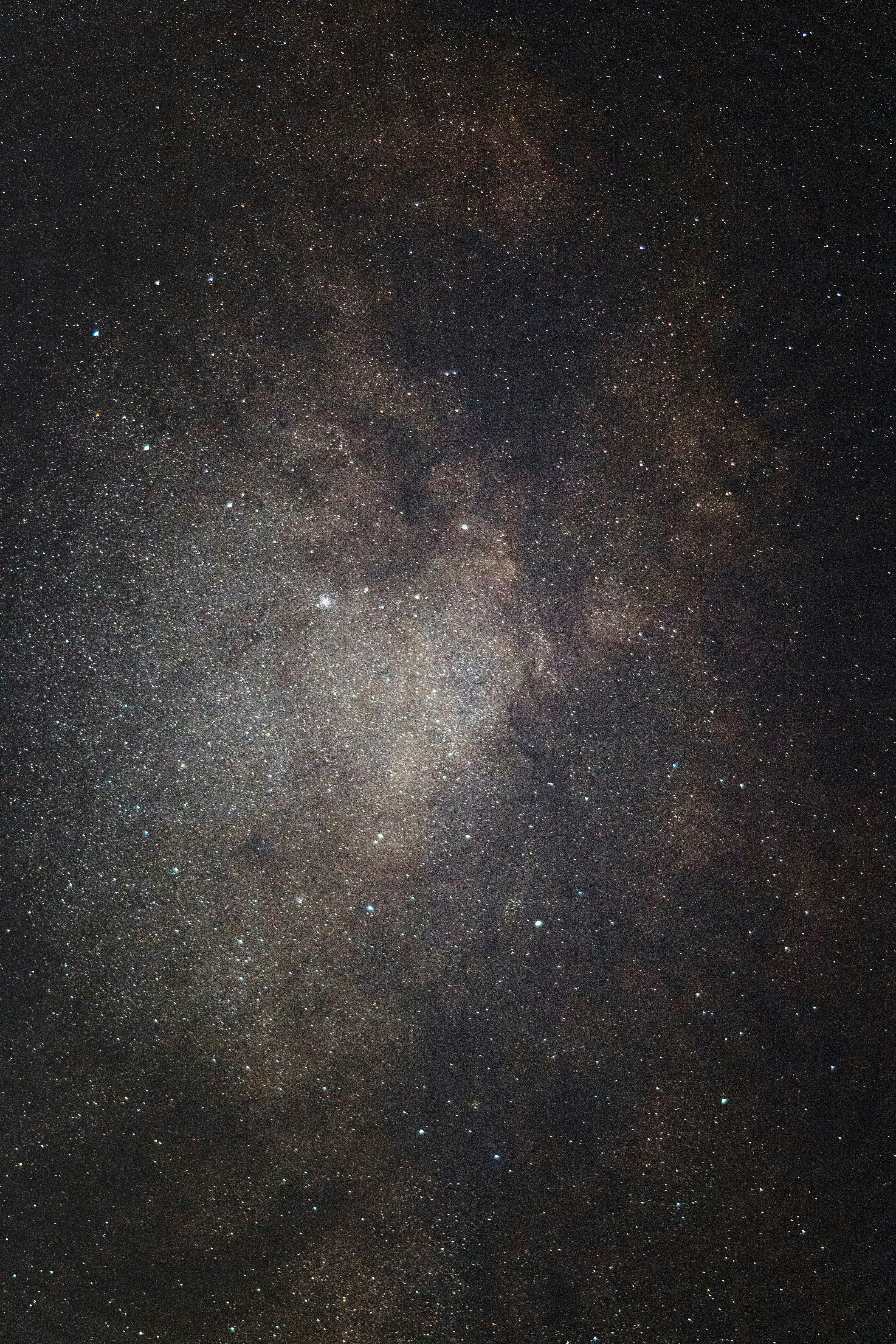 Vertical Milky Way Core Draped in a Quiet Galactic Night