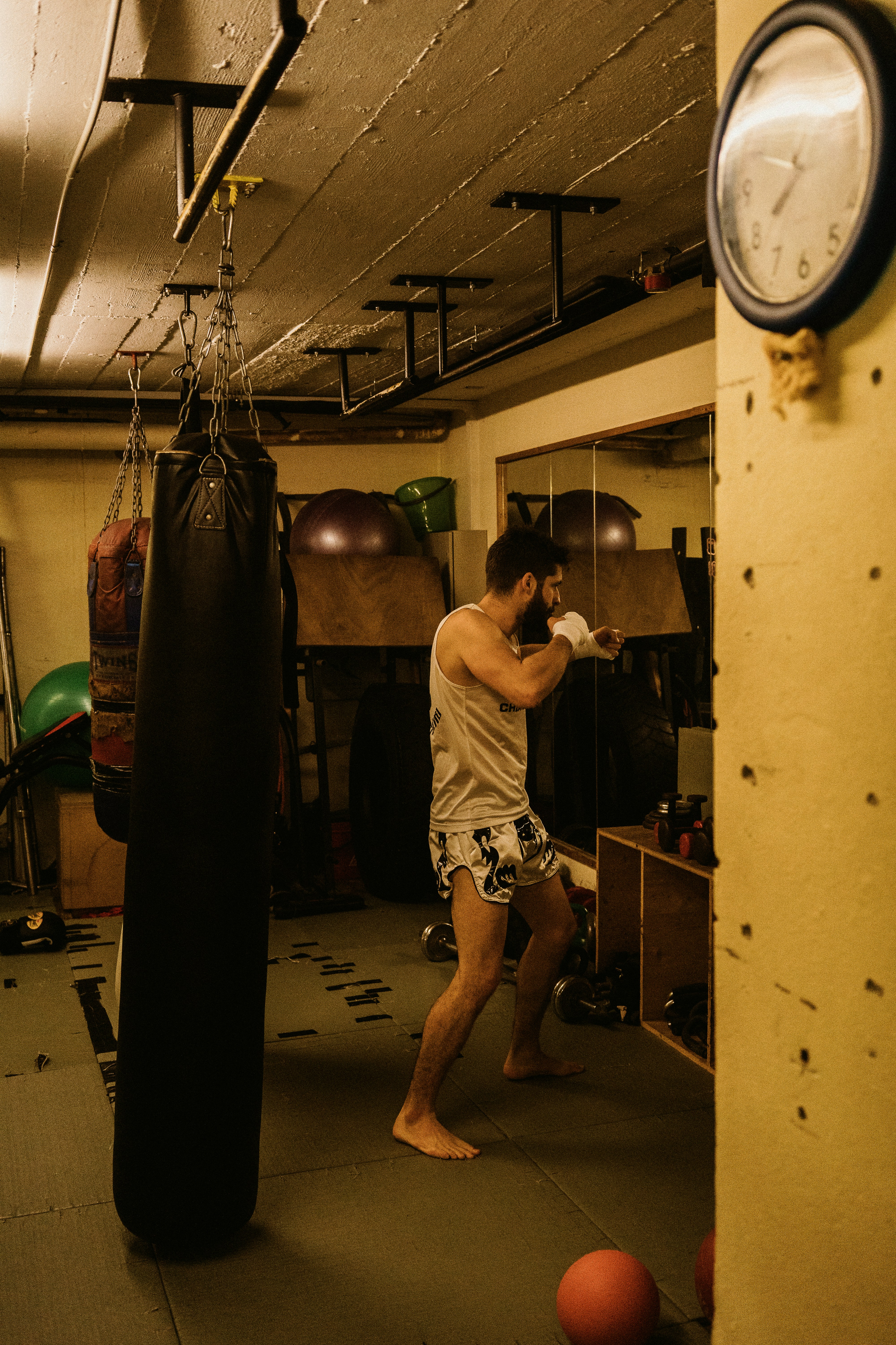 Boxing Gym, A Quiet Moment Before the Round