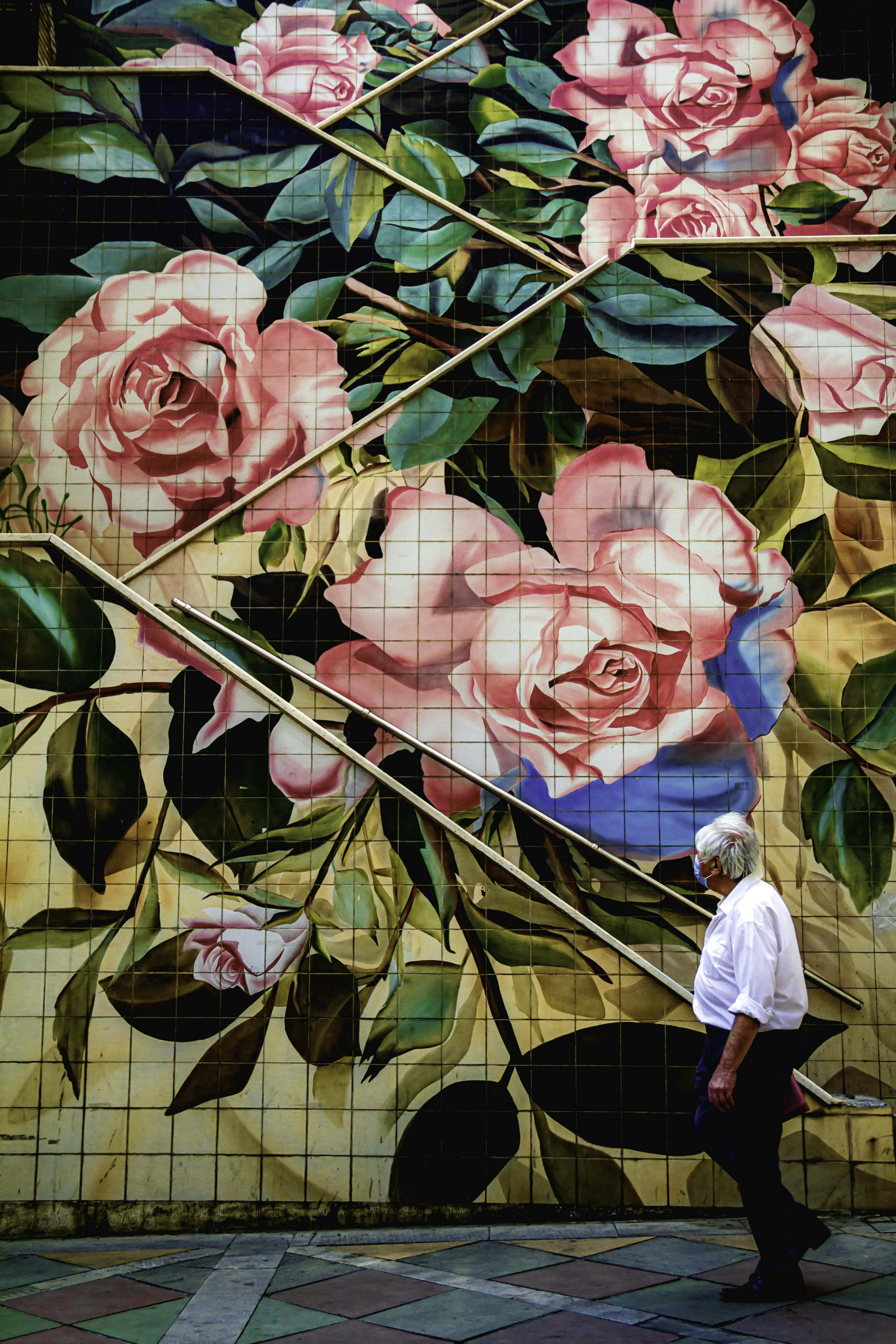 It is always a pleasure to see beautiful and colorful flowers. Imagine a time when you walk in a plain full of beautiful flowers, you will definitely feel beautiful ...! Sometimes we can bring beauty to the streets by painting flowers.