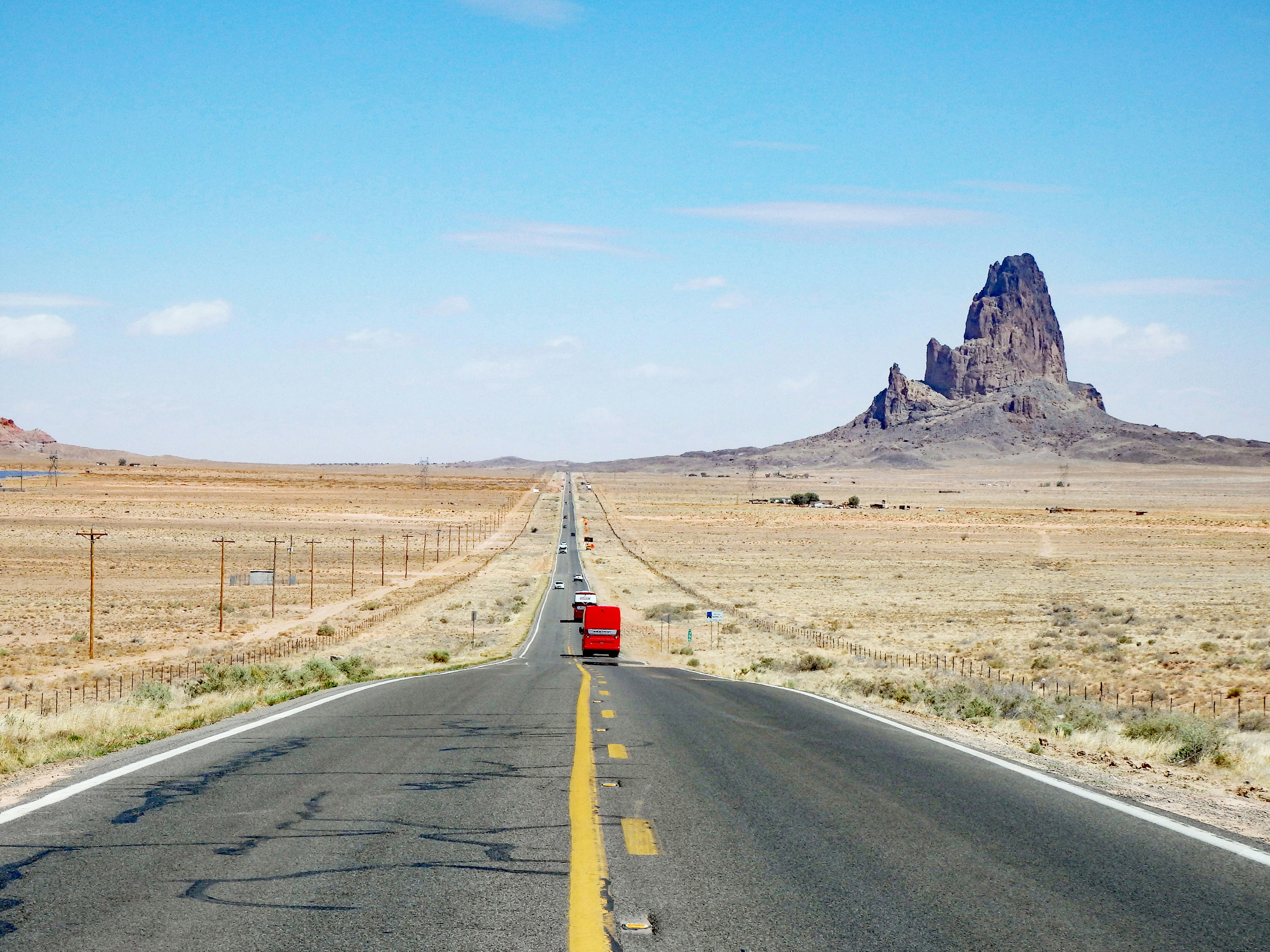 Desert Highway to the Lone Peak