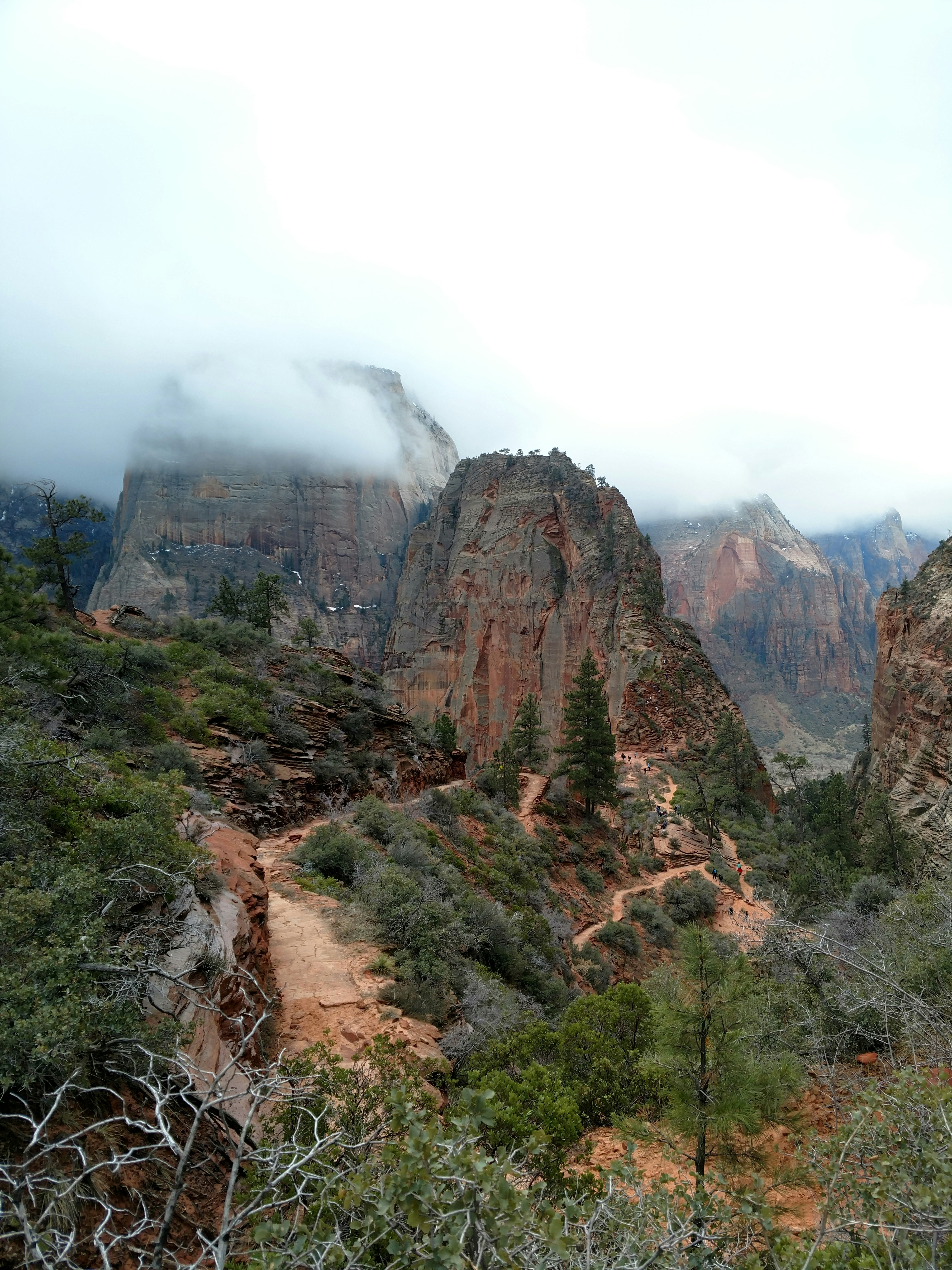 brown rocky mountain under white sky during daytime