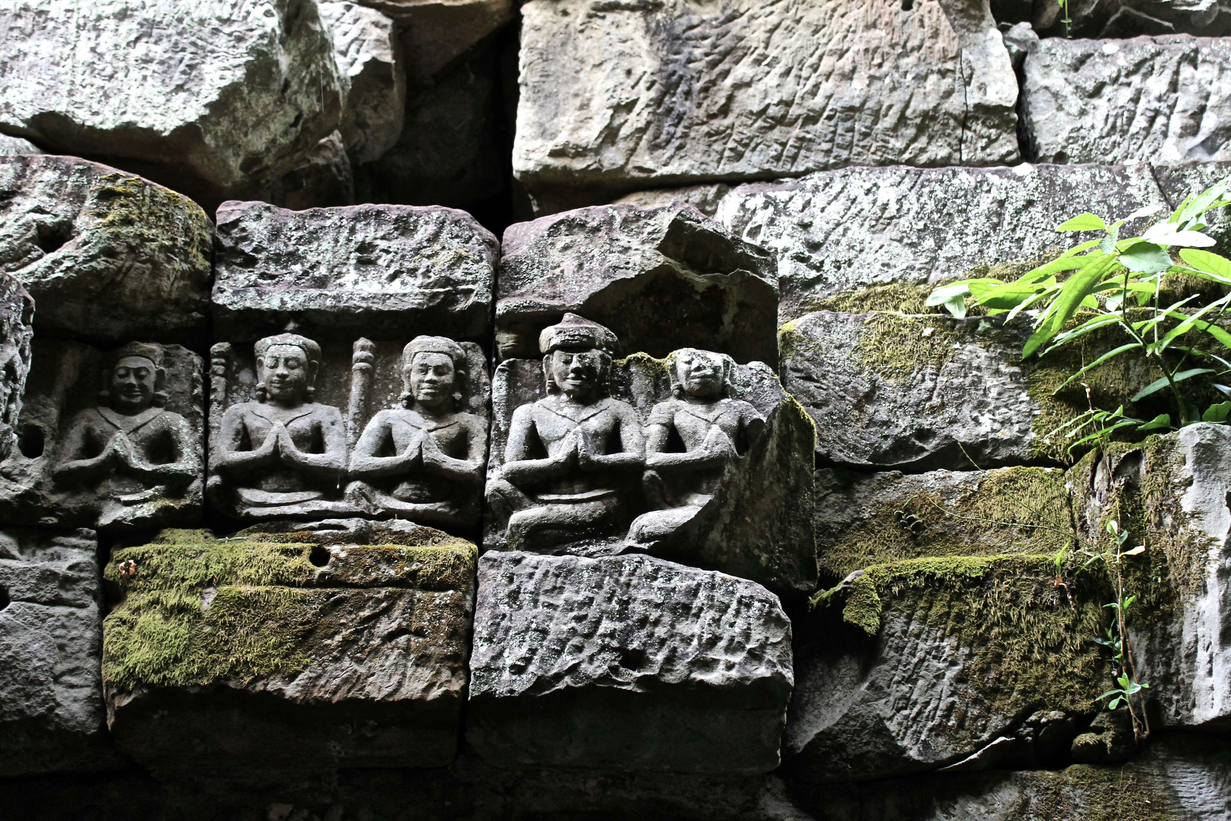 Gray stone statue on green moss photo – Free Cambodge Image on Unsplash