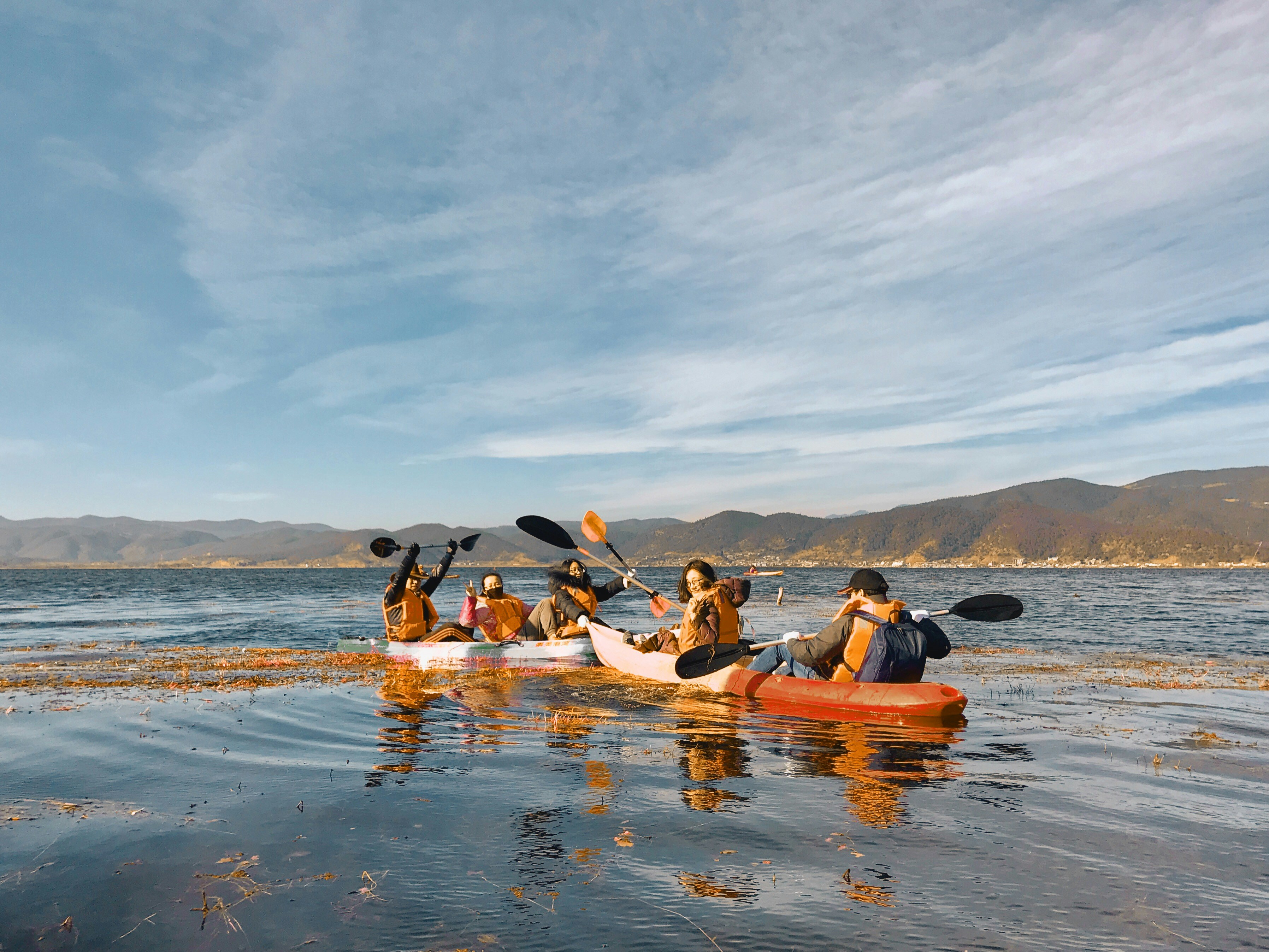 People riding on kayak on sea during daytime photo – Free Human Image ...