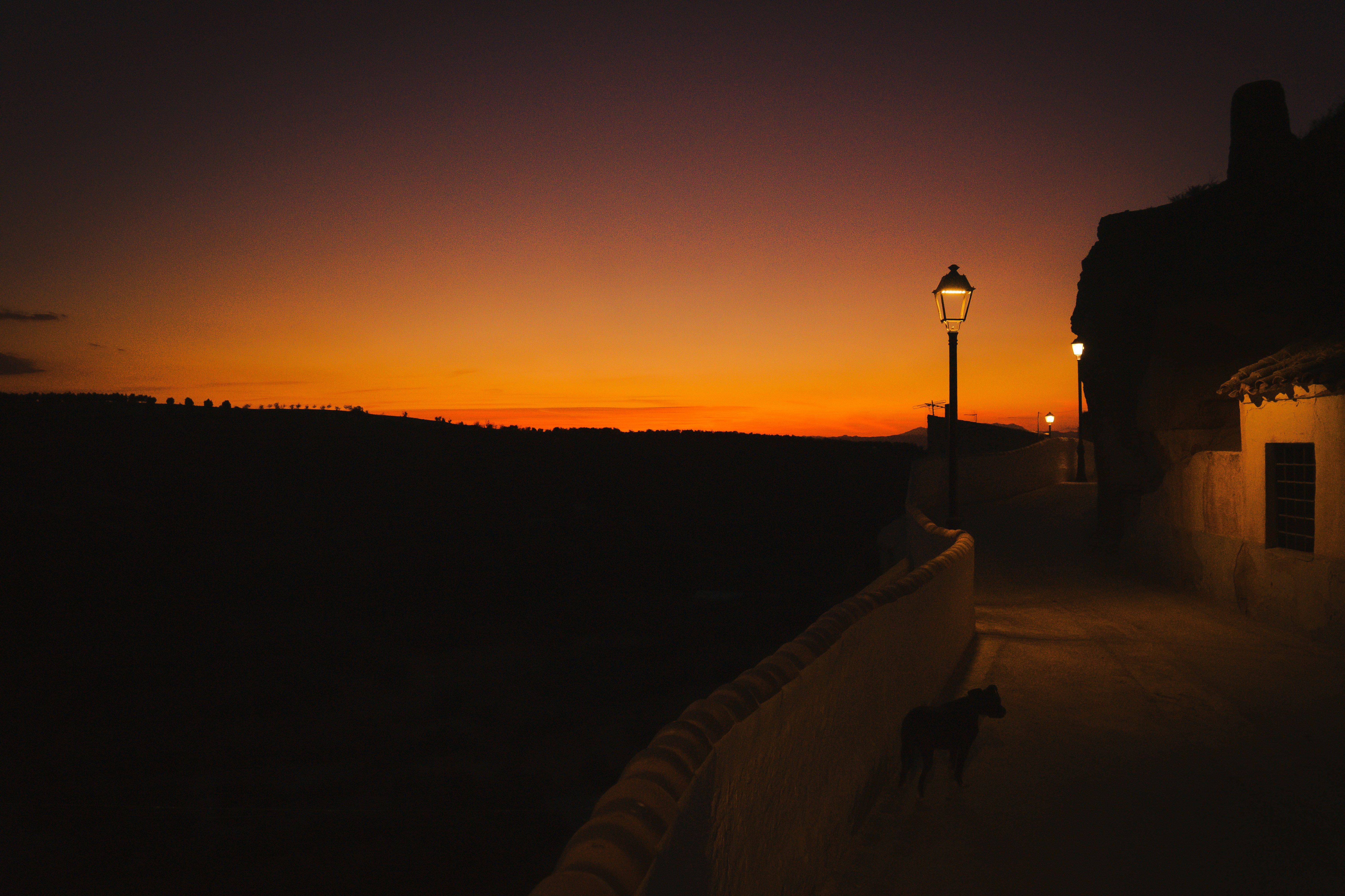 Sunset in Freila, Granada, Spain.
