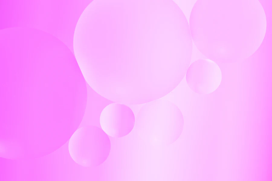 Layered translucent pink circles floating over a smooth pastel gradient background.