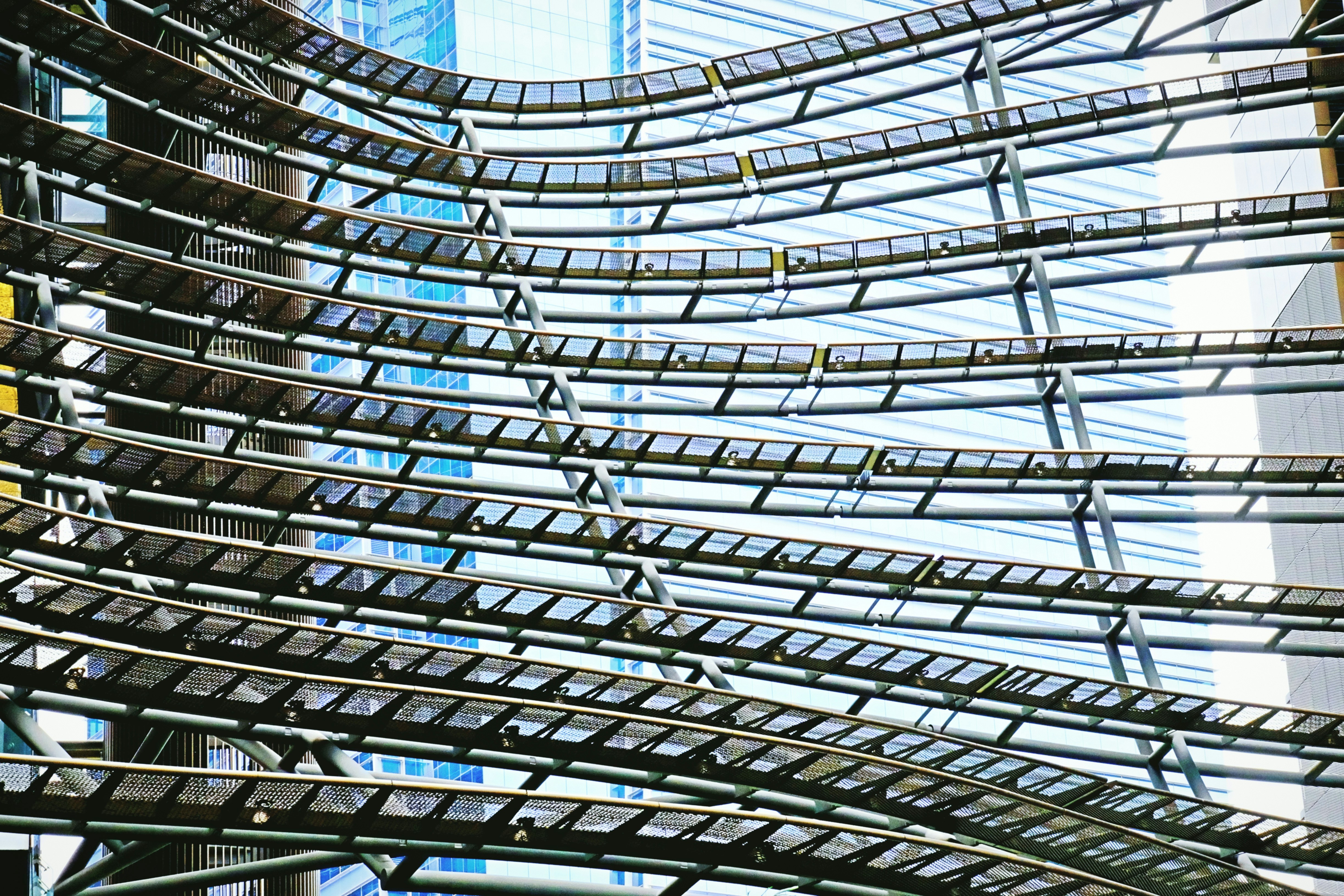 Intersecting Grids: A Cityscape of Steel Rlooms