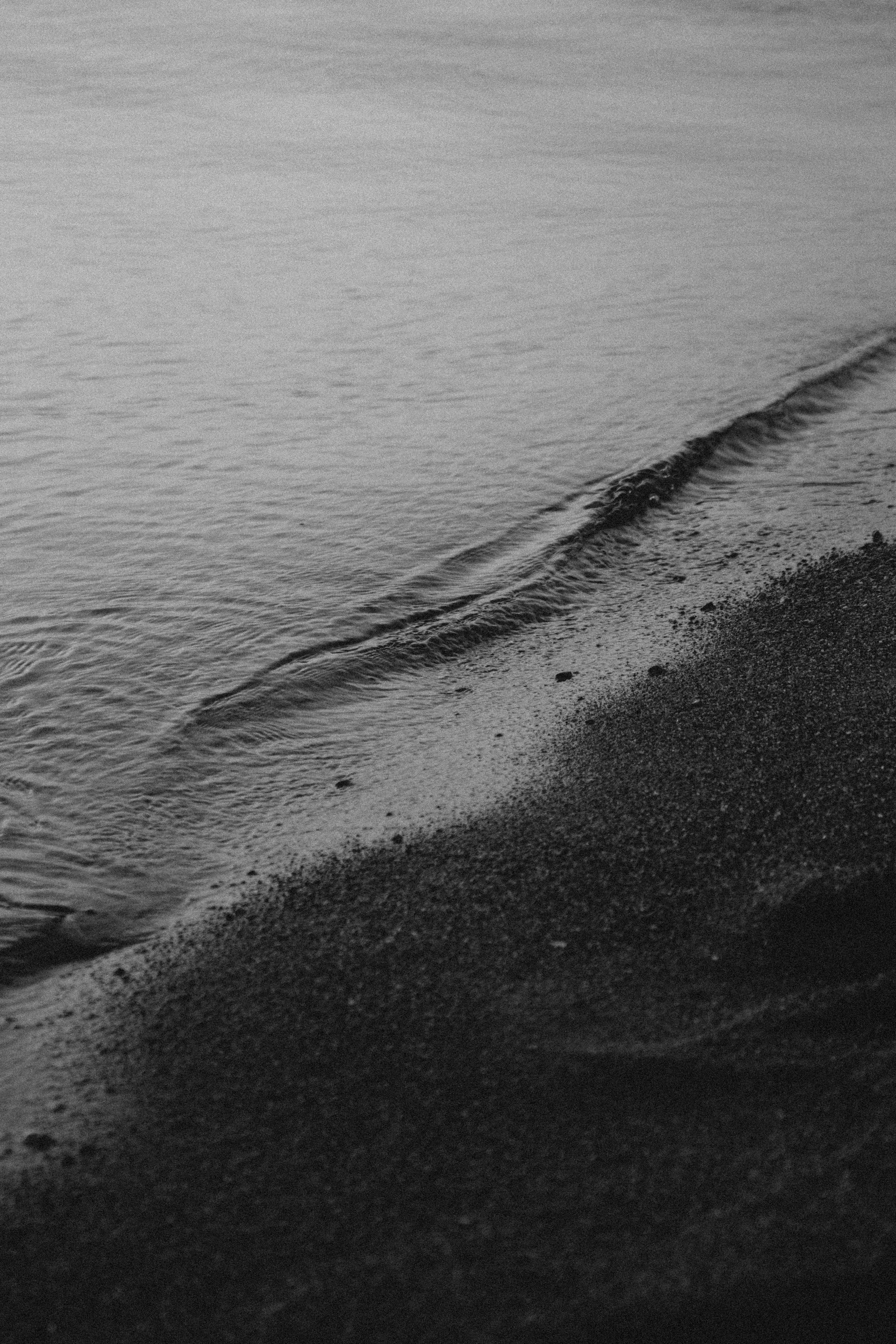 Grayscale photo of beach shore photo – Free Grey Image on Unsplash