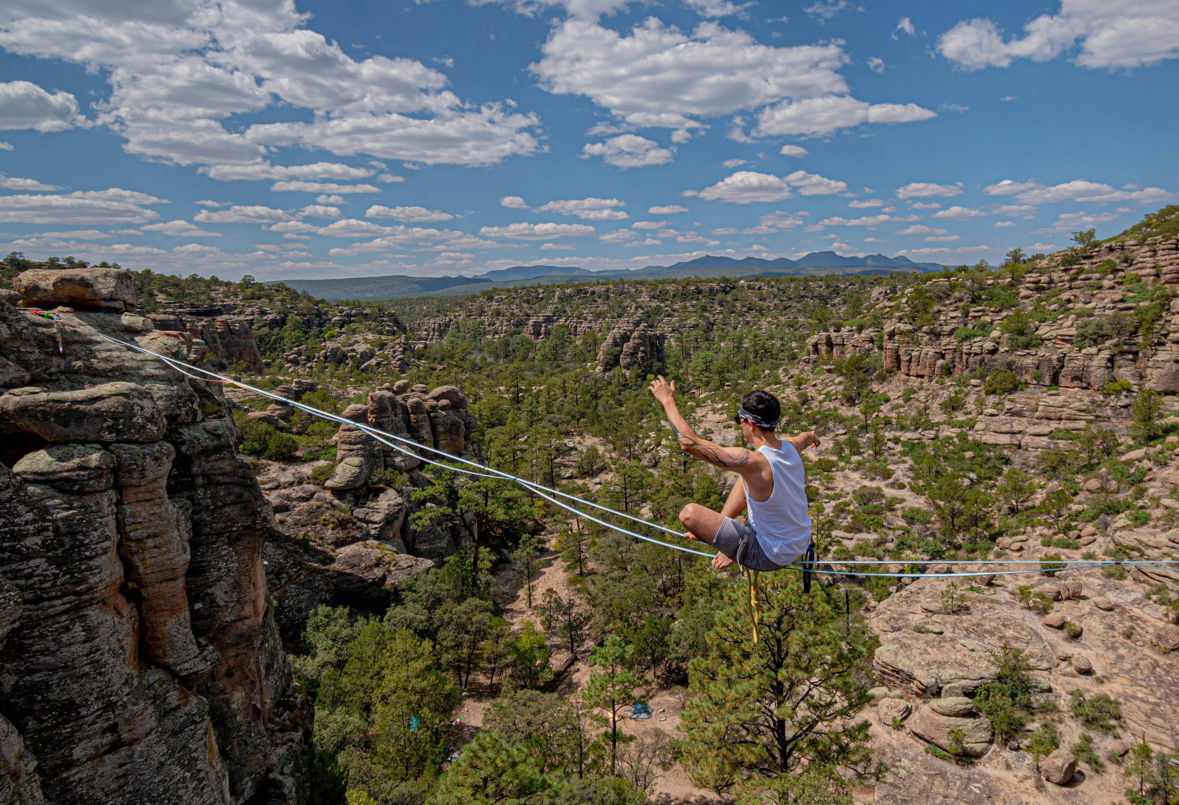 Edge of the Gorge: A Lone Slackline Traveler Across the Desert Canyon